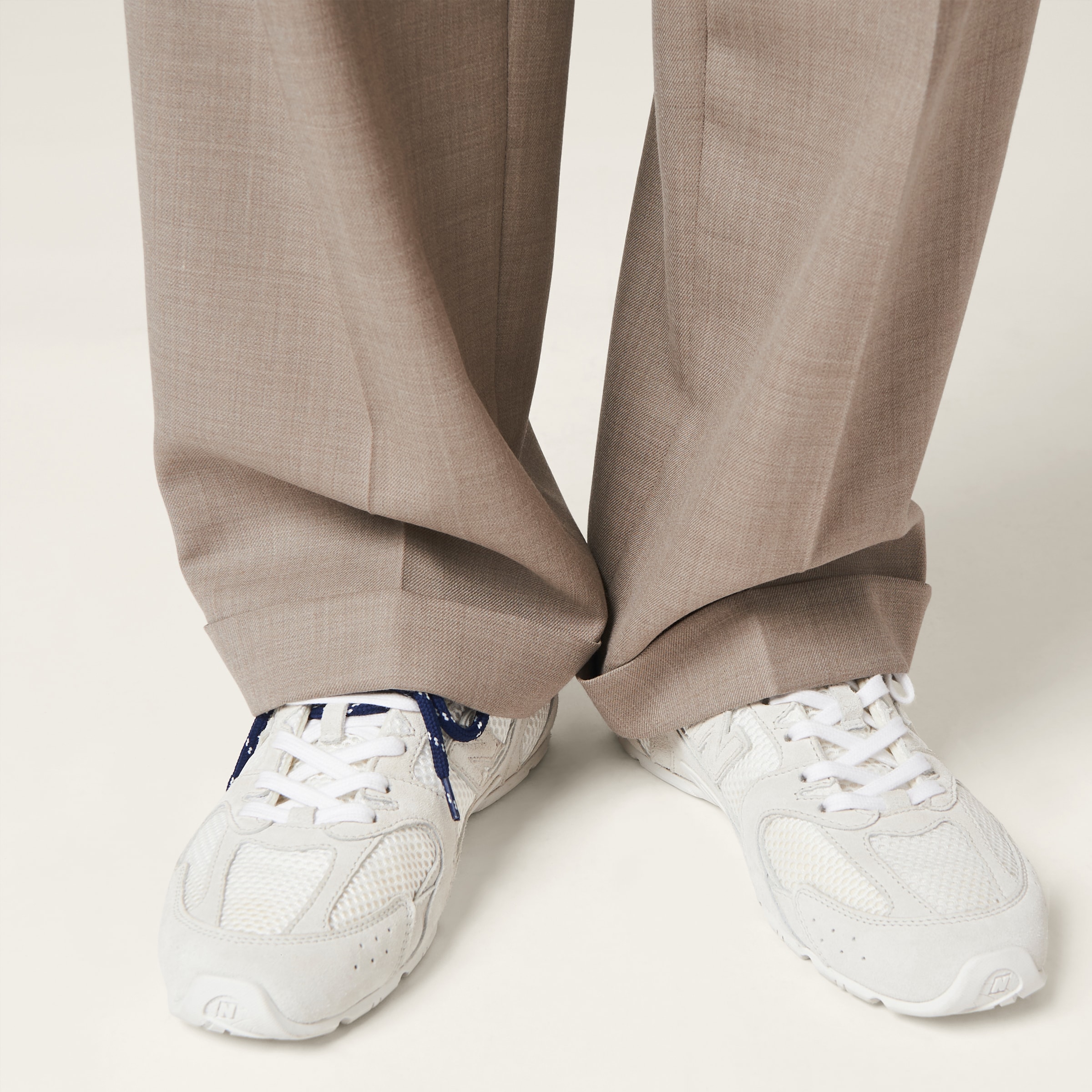 White New Balance X Miu Miu 530 Sl Suede And Mesh Sneakers | Miu Miu ...