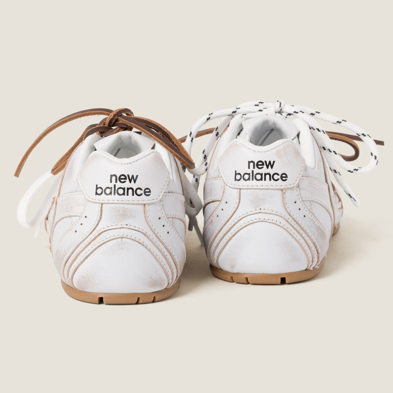 White New Balance X Miu Miu 530 Sl Leather Sneakers | Miu Miu
