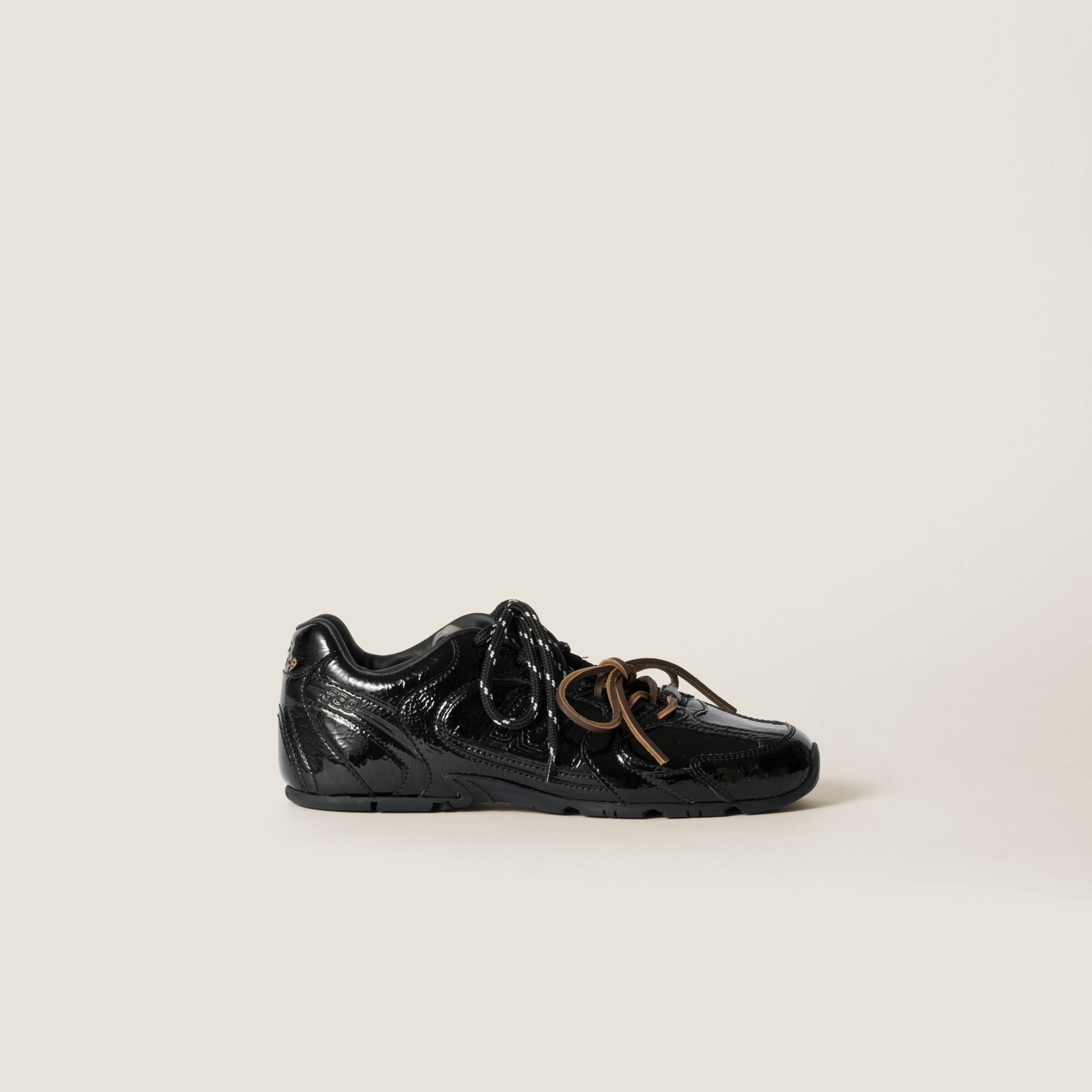 Black New Balance X Miu Miu 530 Sl Patent Leather Sneakers | Miu Miu