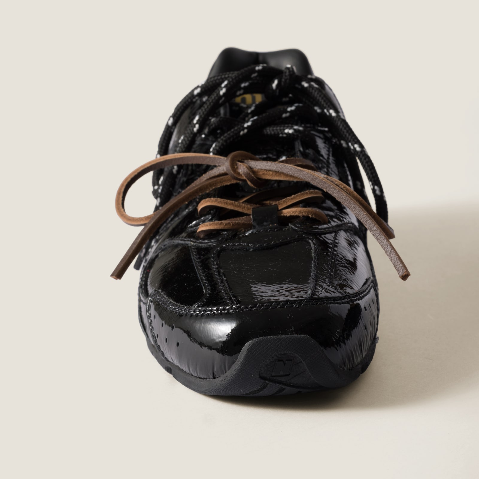 Black New Balance X Miu Miu 530 Sl Patent Leather Sneakers | Miu Miu
