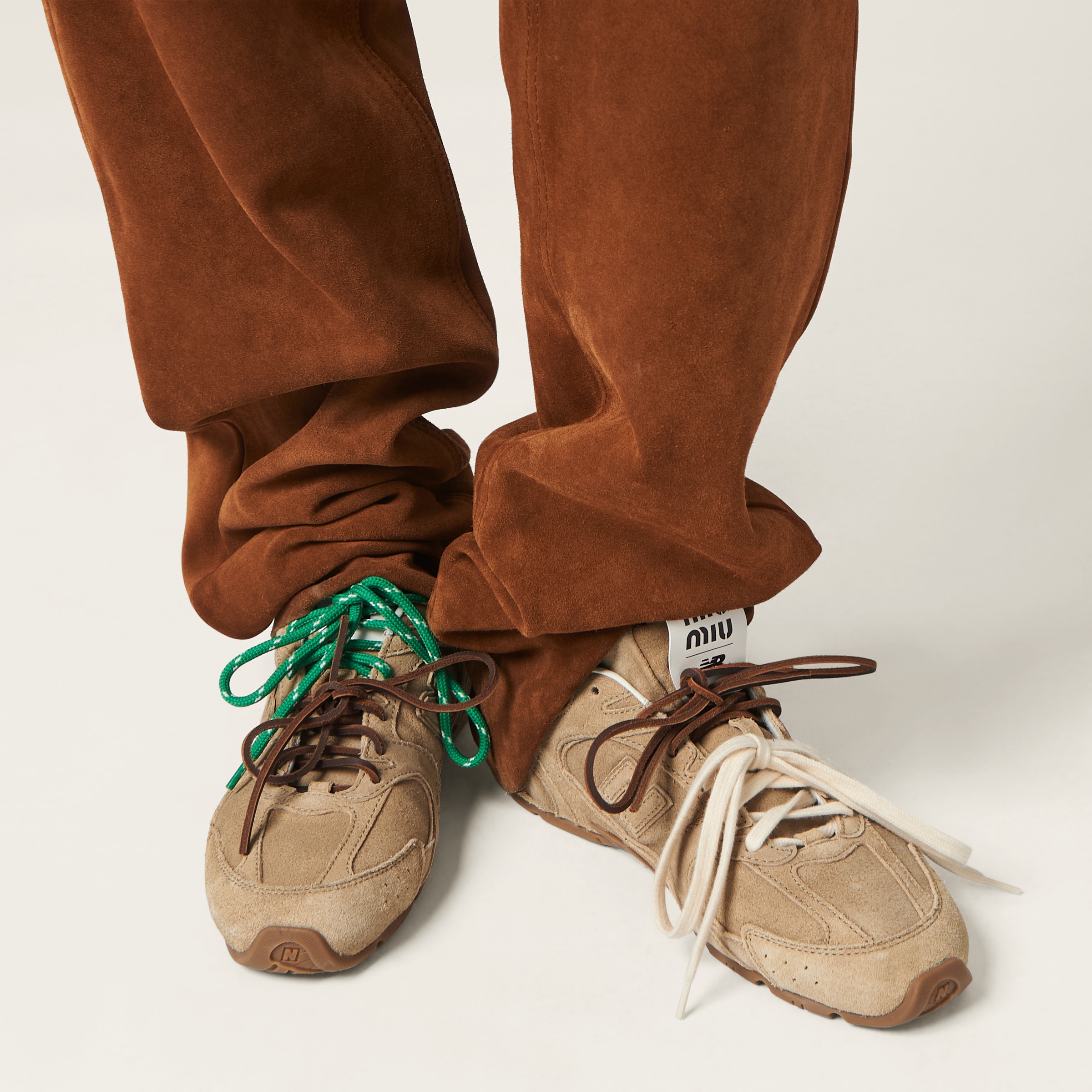 Ecru New Balance X Miu Miu 530 Sl Suede Sneakers | Miu Miu