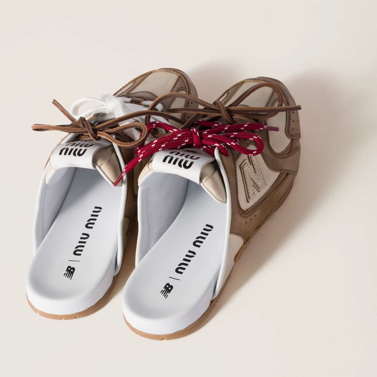 Mules New Balance X Miu Miu 530 sl Cannelle/gris Travertin | Miu Miu