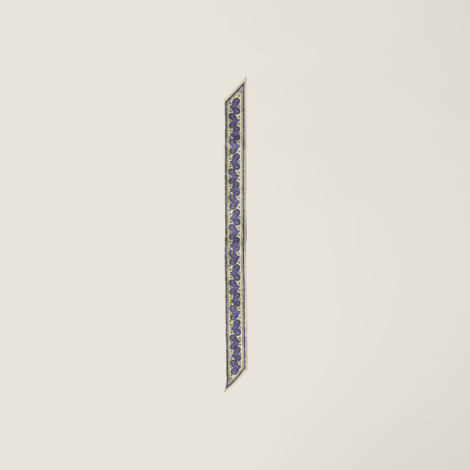 Pollen Yellow/royal Blue Printed Twill Scarf | Miu Miu - Australia
