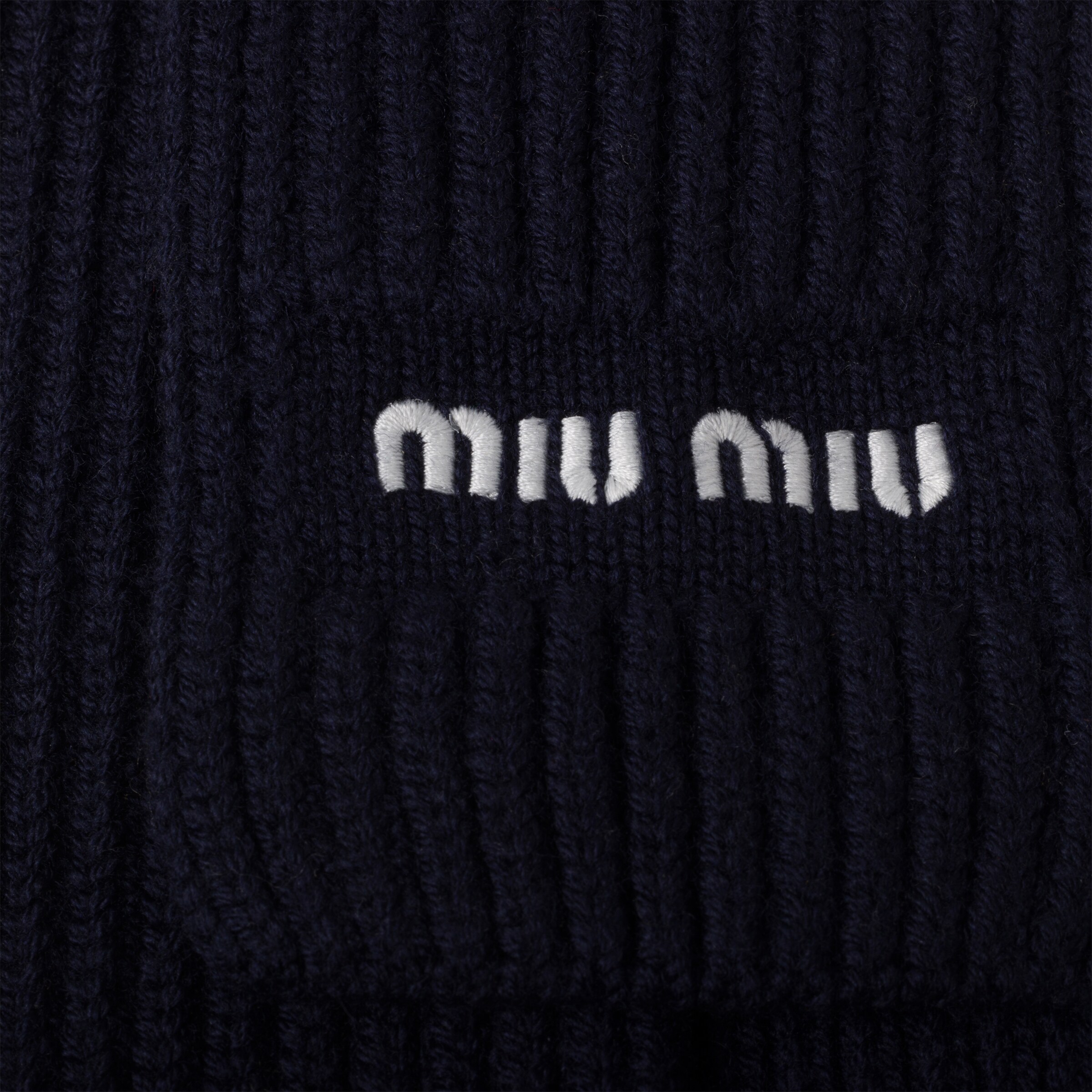 Blue/white Wool Scarf | Miu Miu Blue/white Wool Scarf | Miu Miu