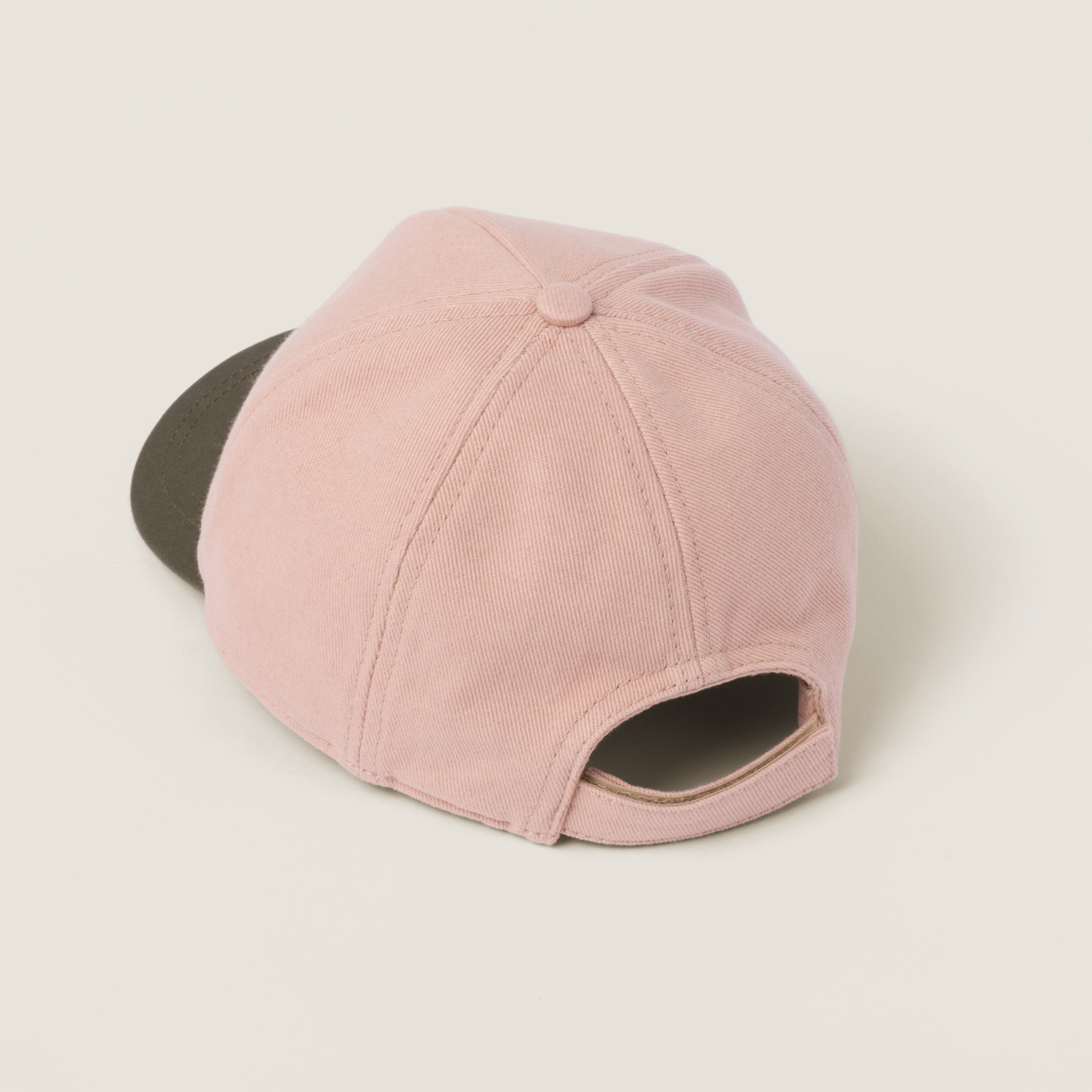 Orchid Pink/military Drill Baseball Cap | Miu Miu