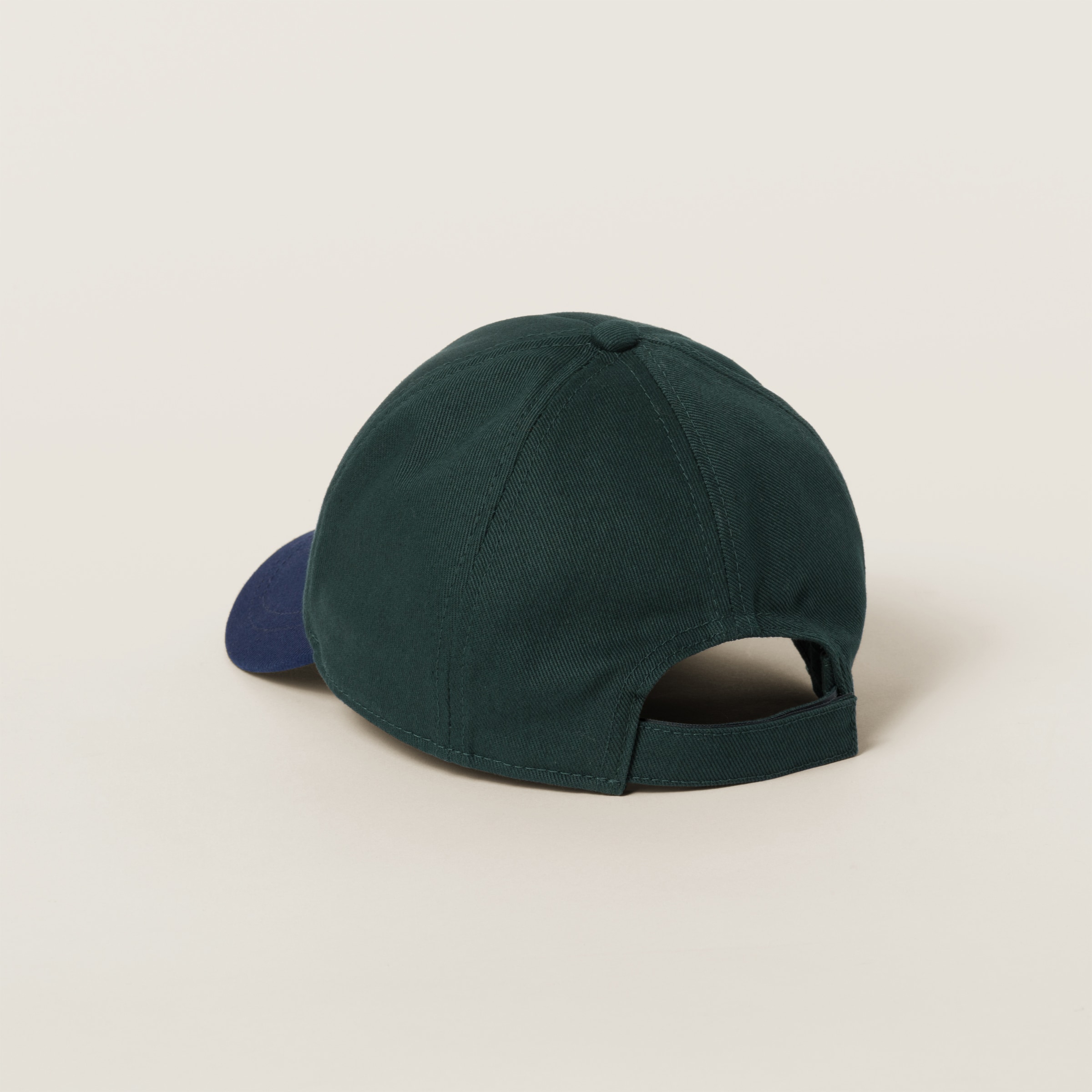 Fir/royal Drill Baseball Cap | Miu Miu