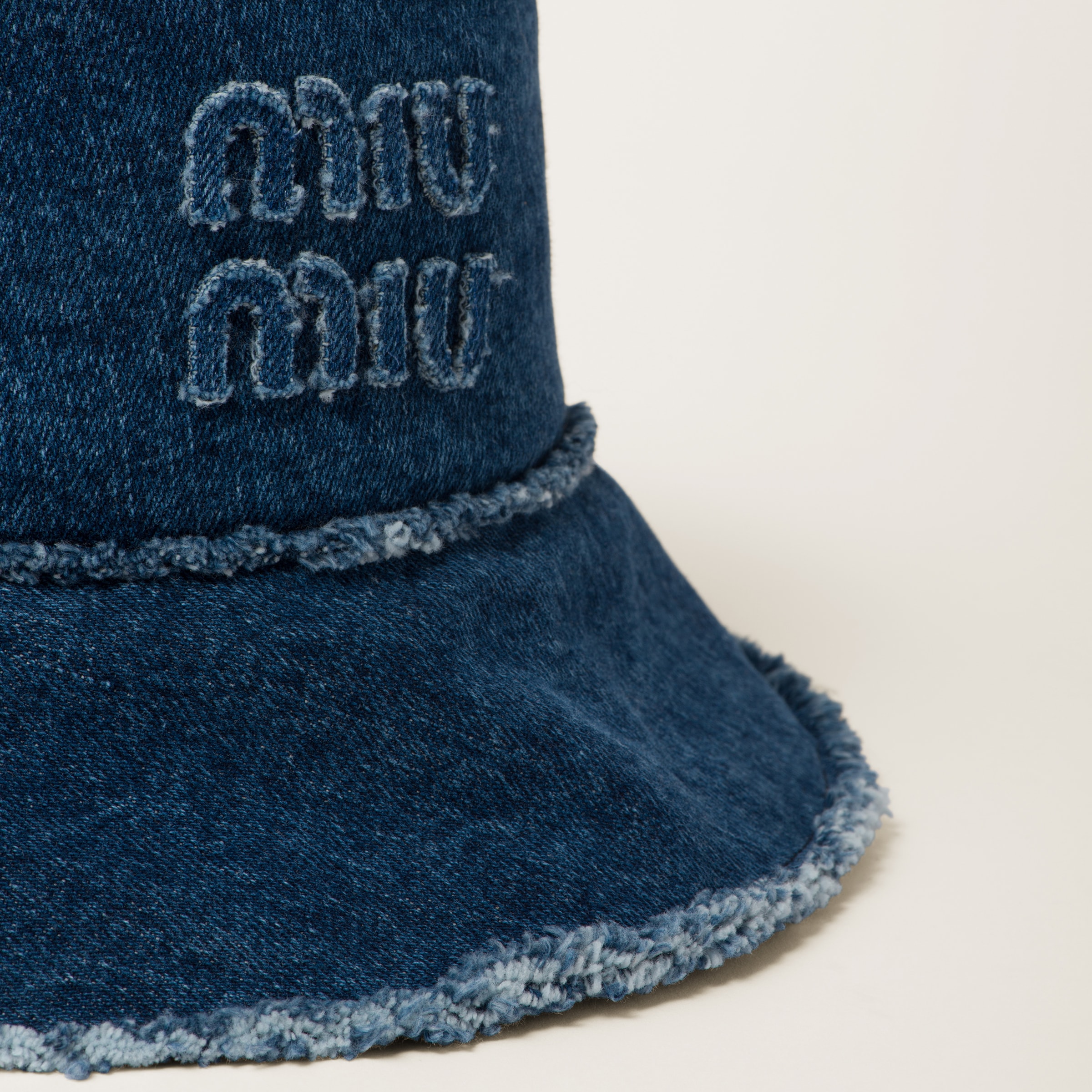 Navy Denim Bucket Hat | Miu Miu - United States