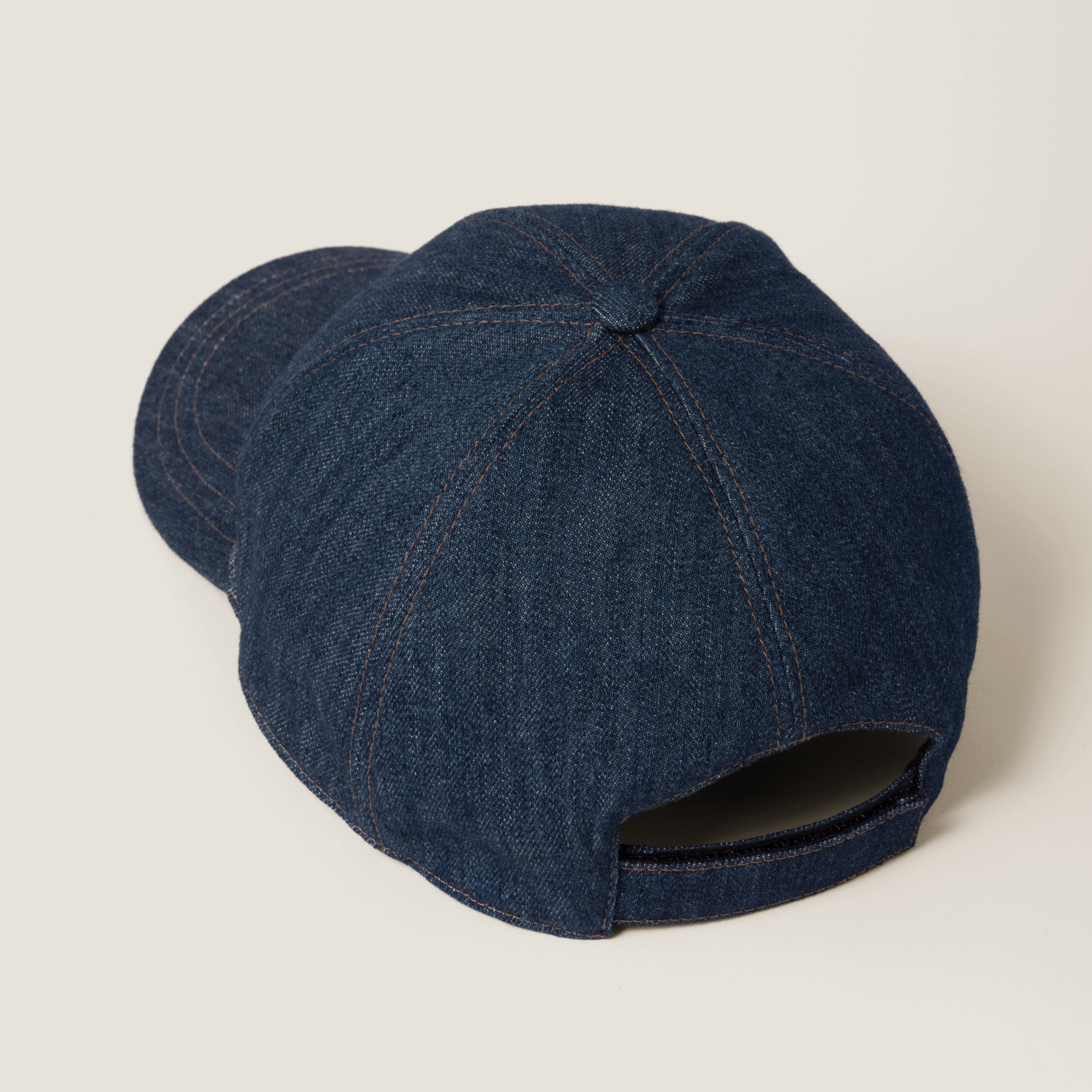 Blue+tobacco Denim Baseball Cap | Miu Miu