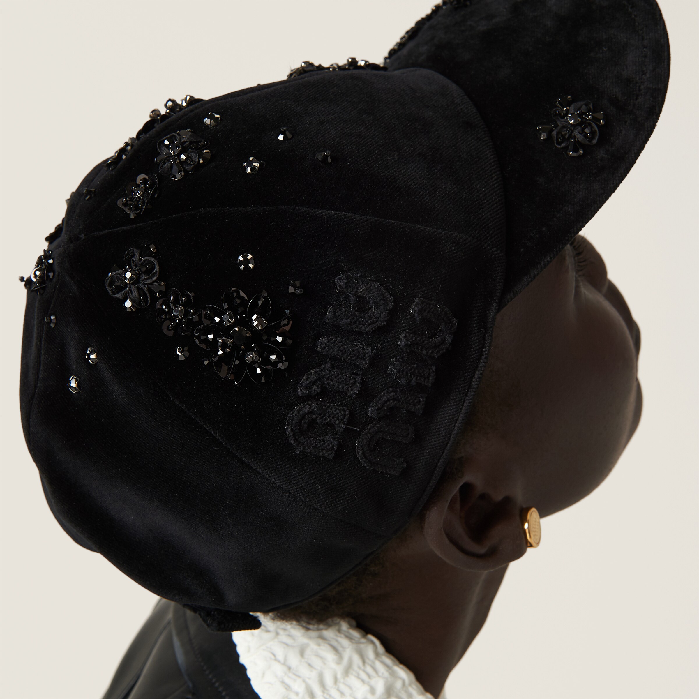 Black Velvet Baseball Cap | Miu Miu