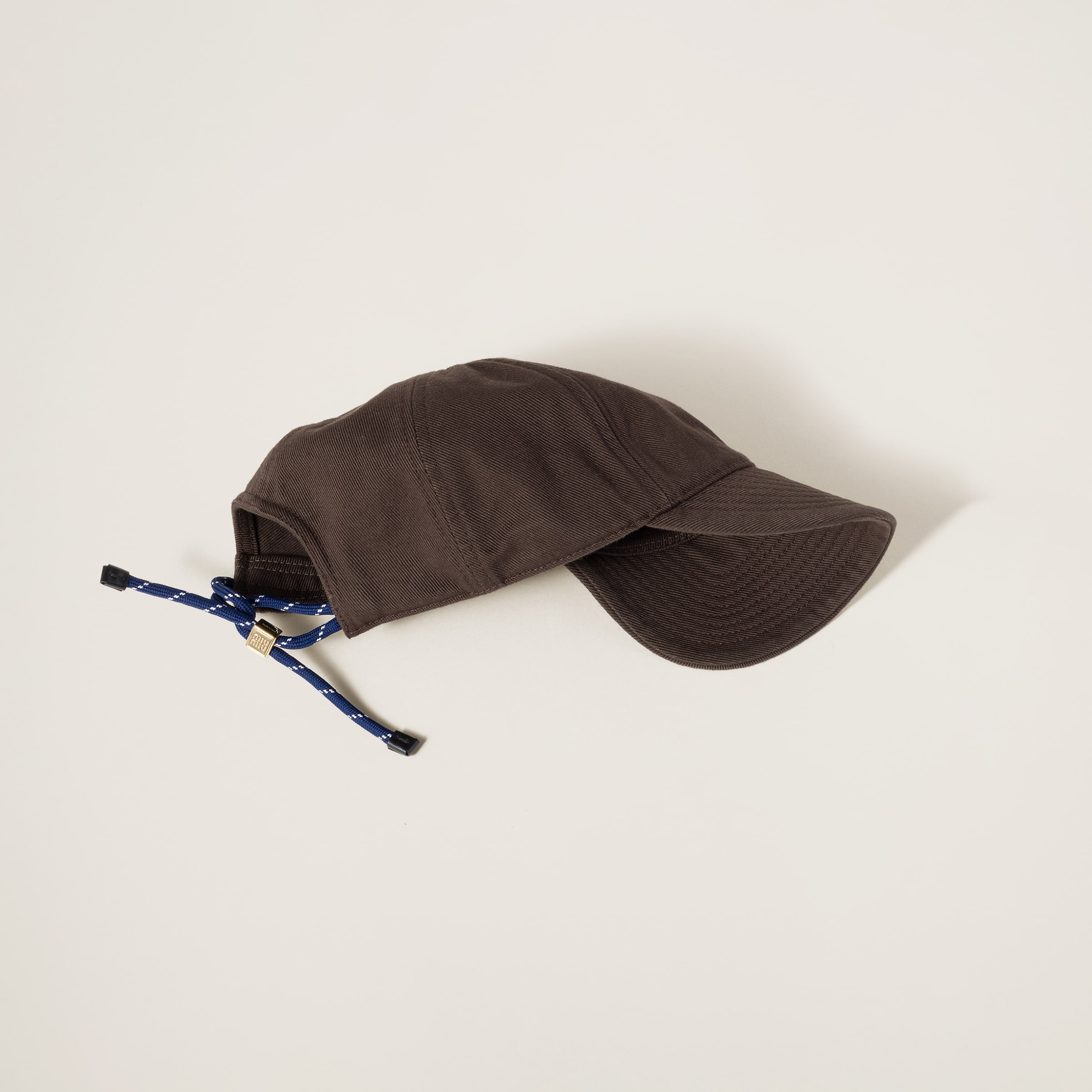 Dark Brown/iris Denim Baseball Cap | Miu Miu