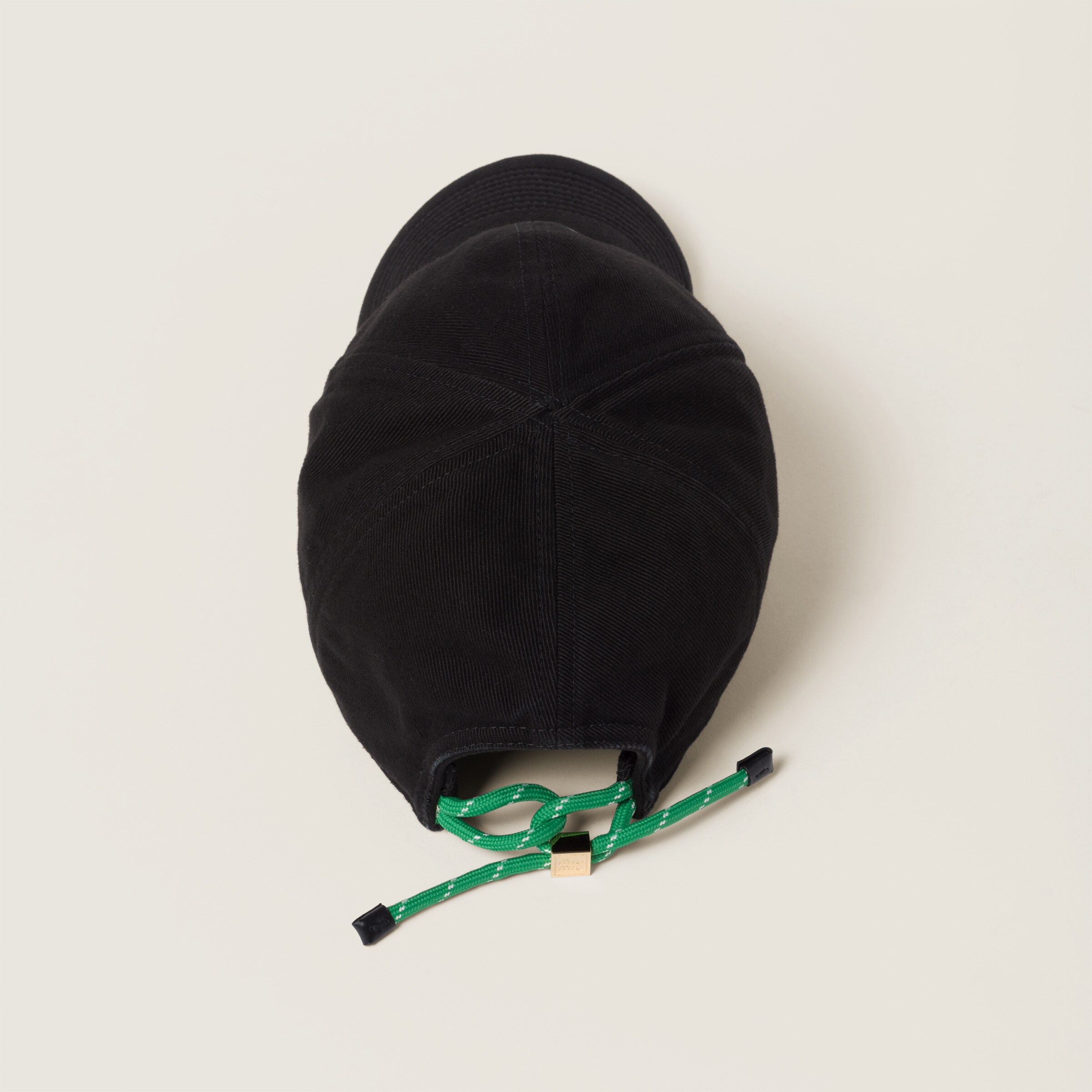 Black/emerald Green Denim Baseball Cap | Miu Miu