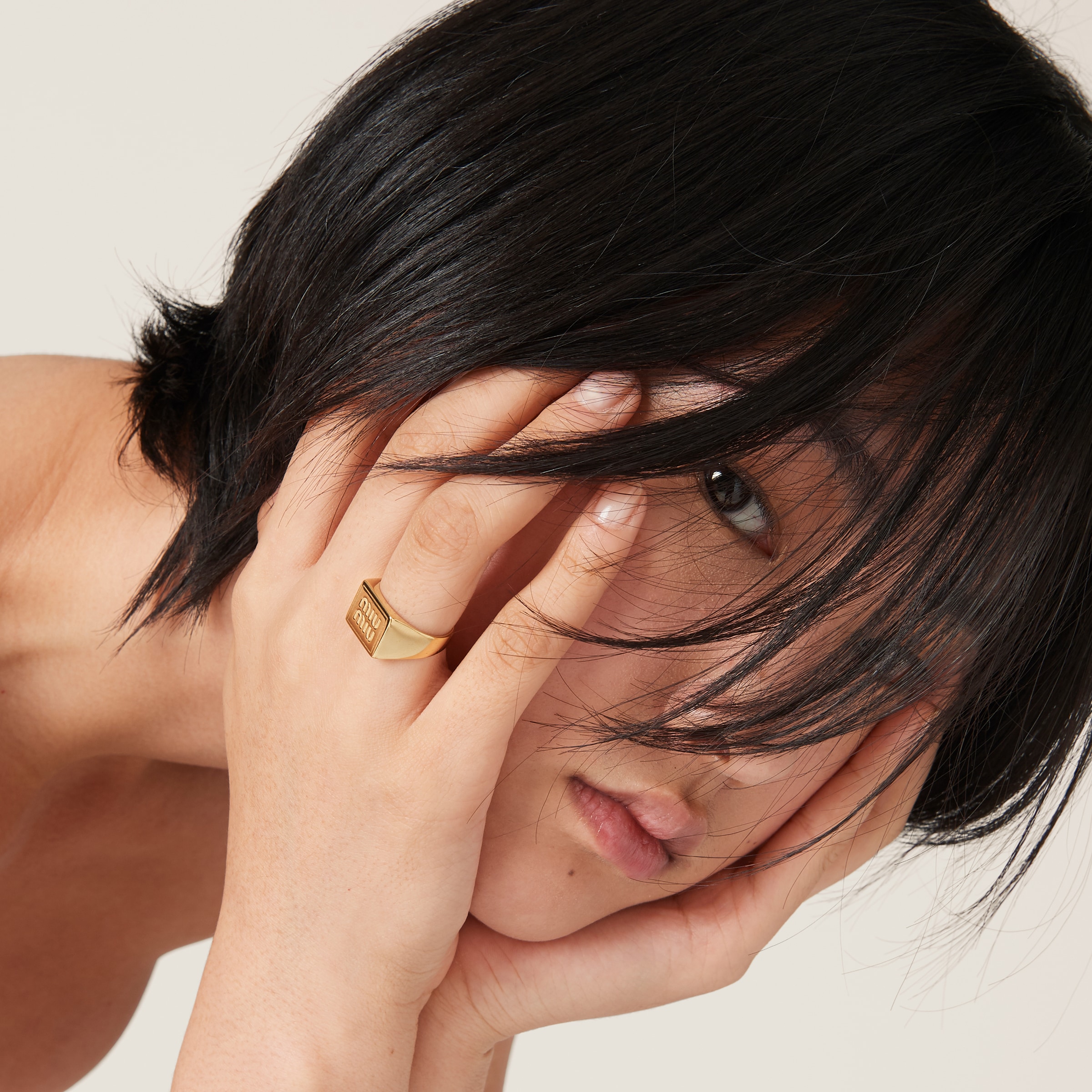 Gold Metal Ring | Miu Miu