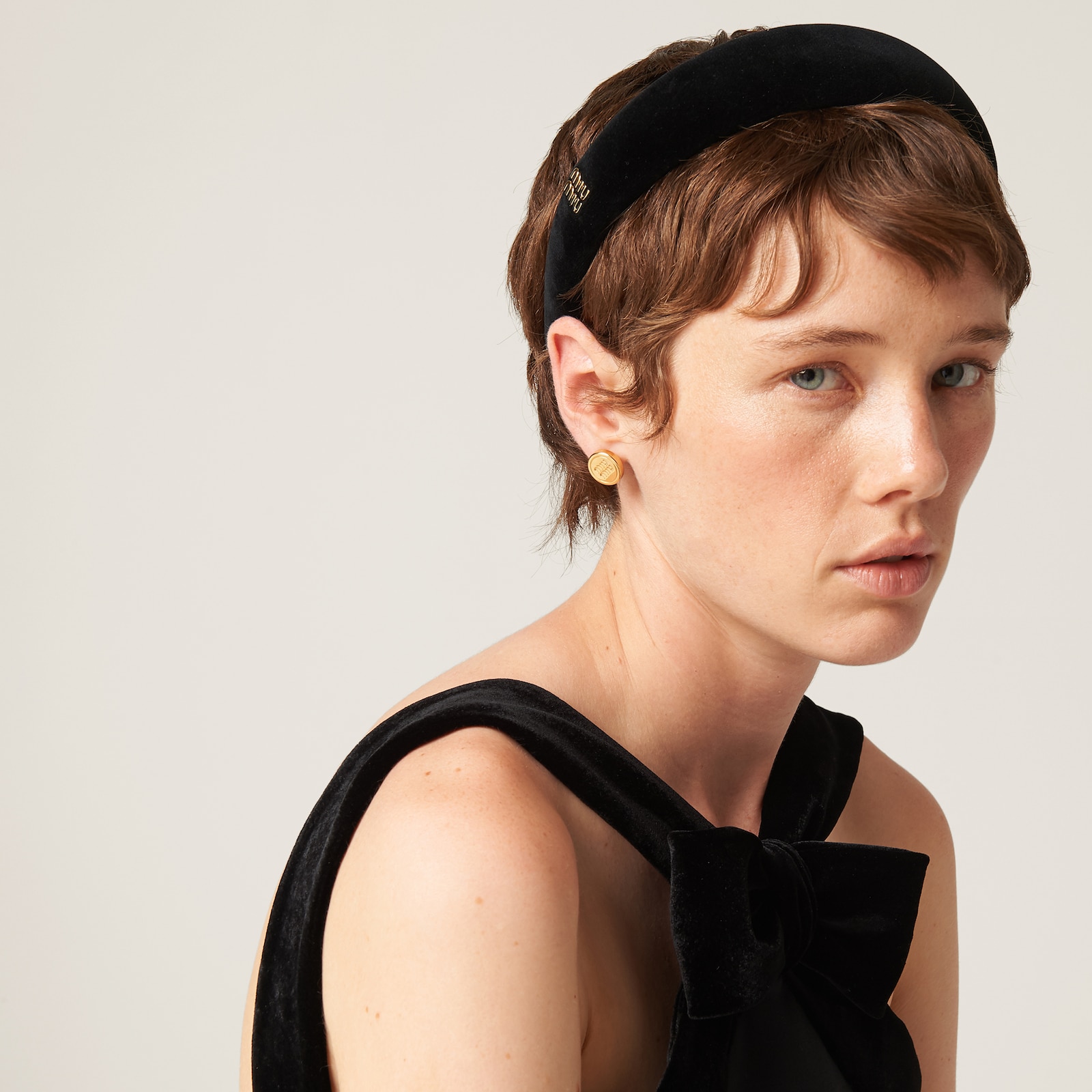 Black Velvet Headband | Miu Miu