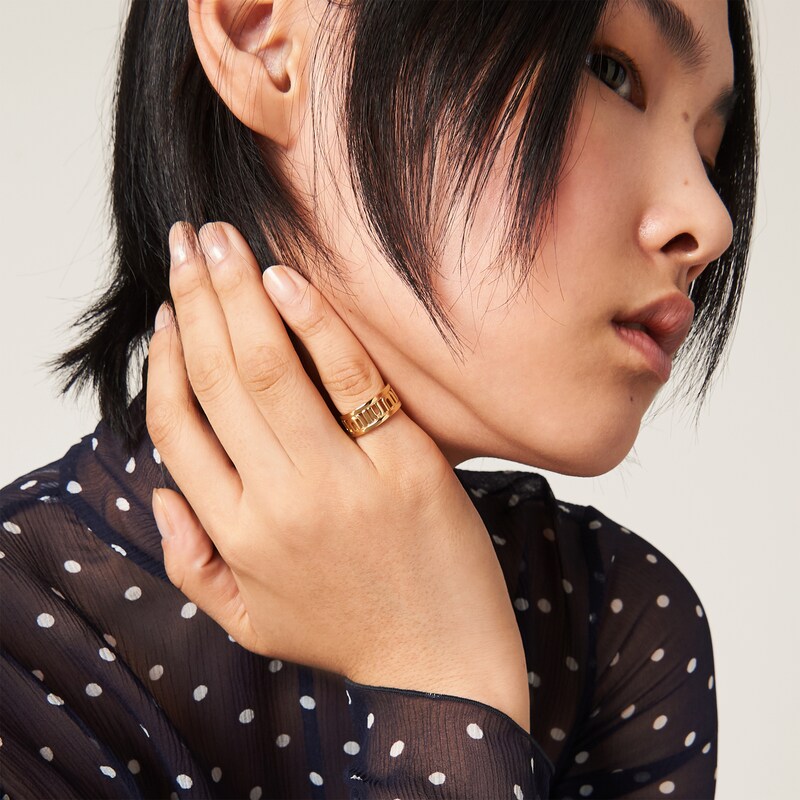 Gold Metal Ring | Miu Miu