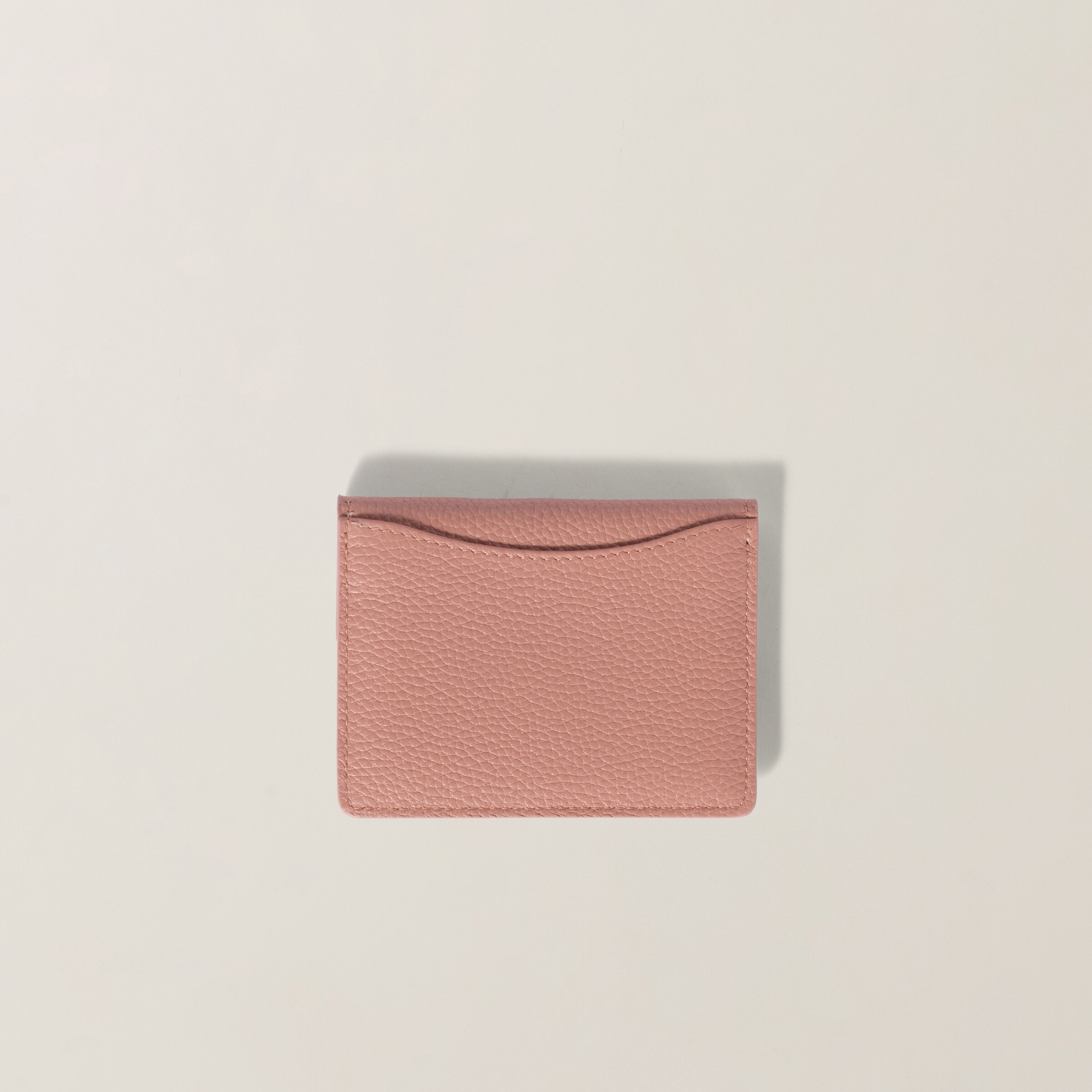 Orchid Pink Leather Card Holder | Miu Miu