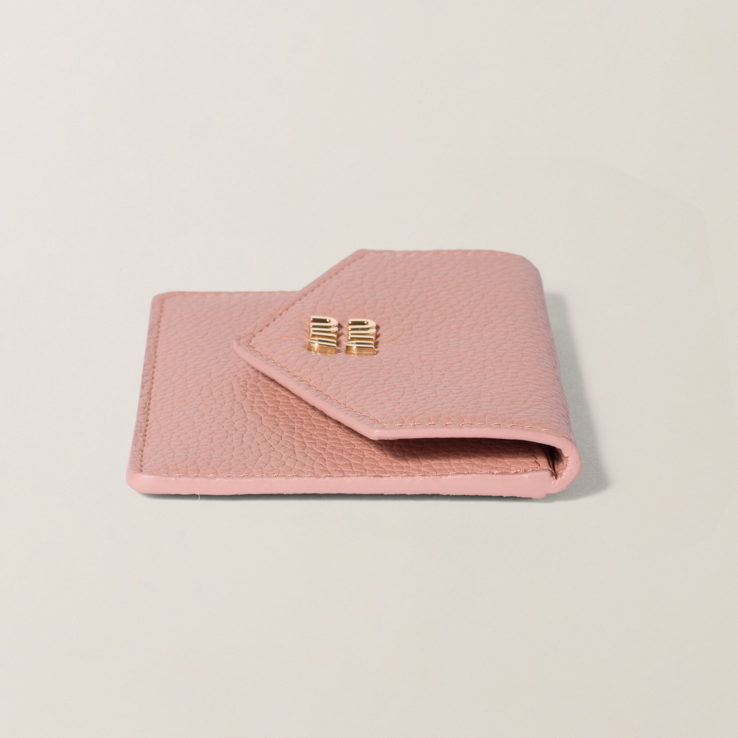 Orchid Pink Leather Card Holder | Miu Miu