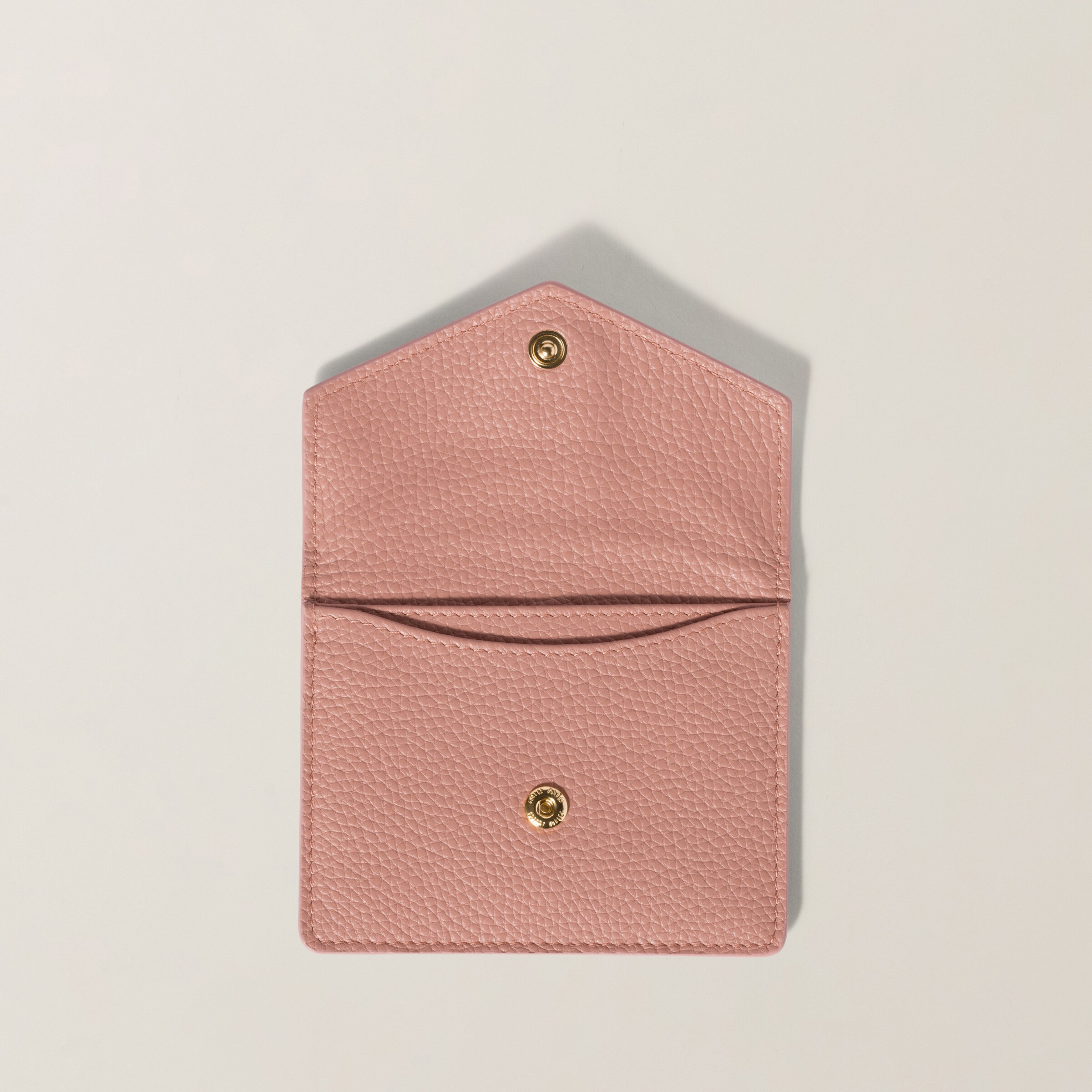Orchid Pink Leather Card Holder | Miu Miu