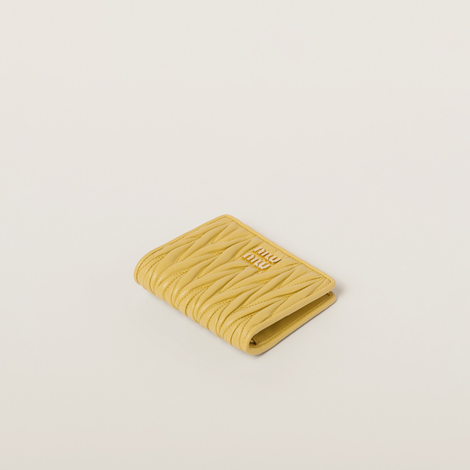 Pineapple Small Matelassé Nappa Leather Wallet | Miu Miu