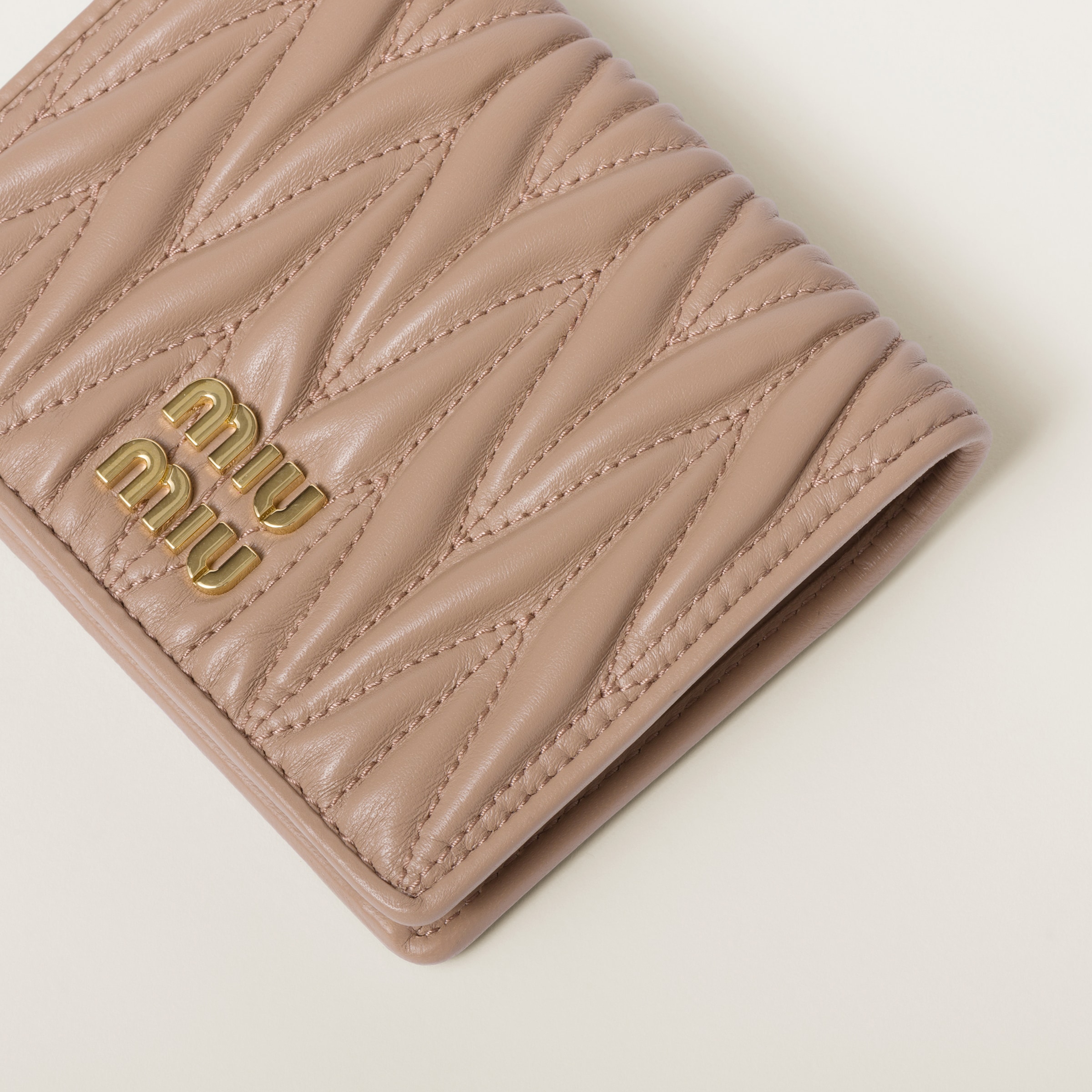 Cameo Small Matelassé Nappa Leather Wallet | Miu Miu