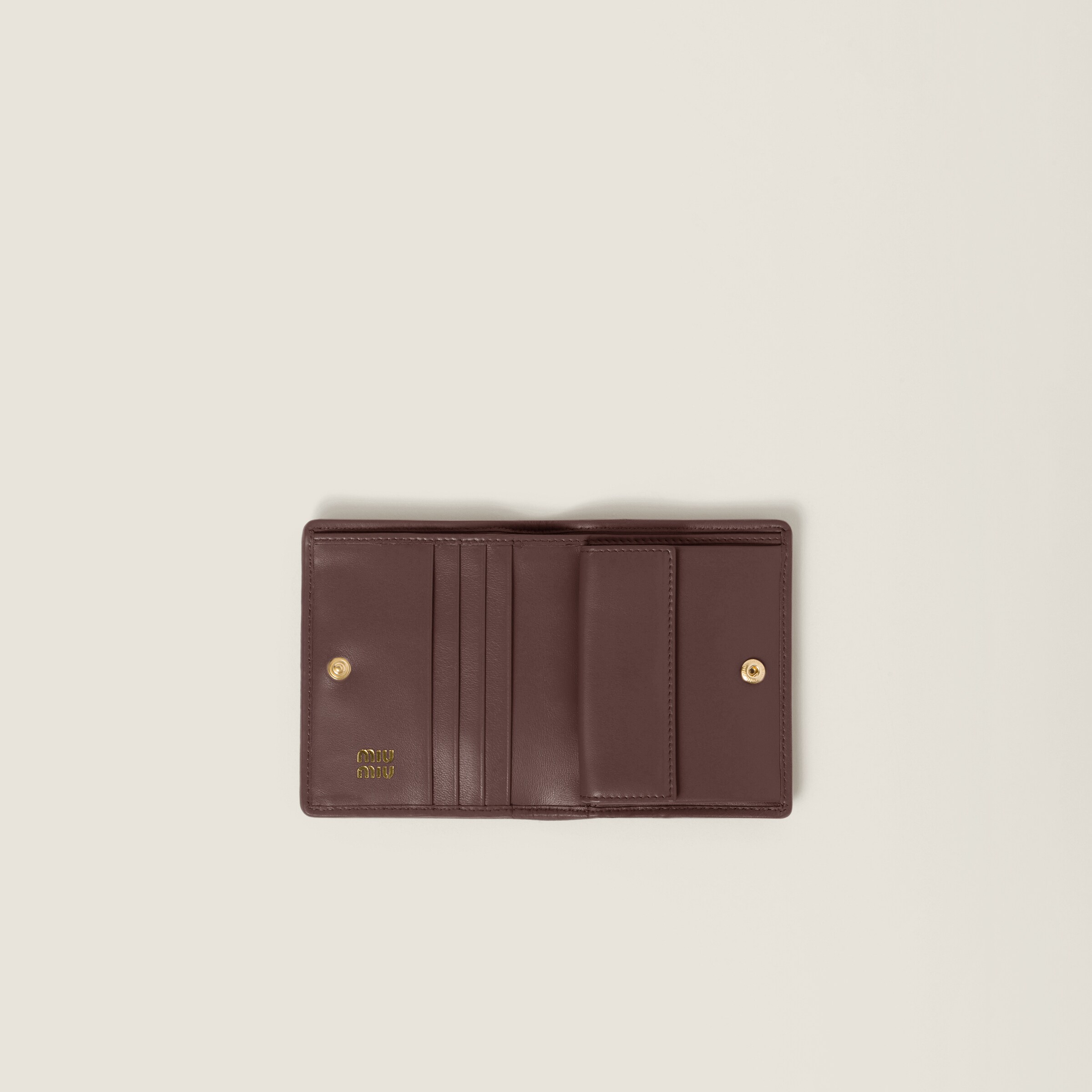 Briarwood Small Matelassé Nappa Leather Wallet | Miu Miu