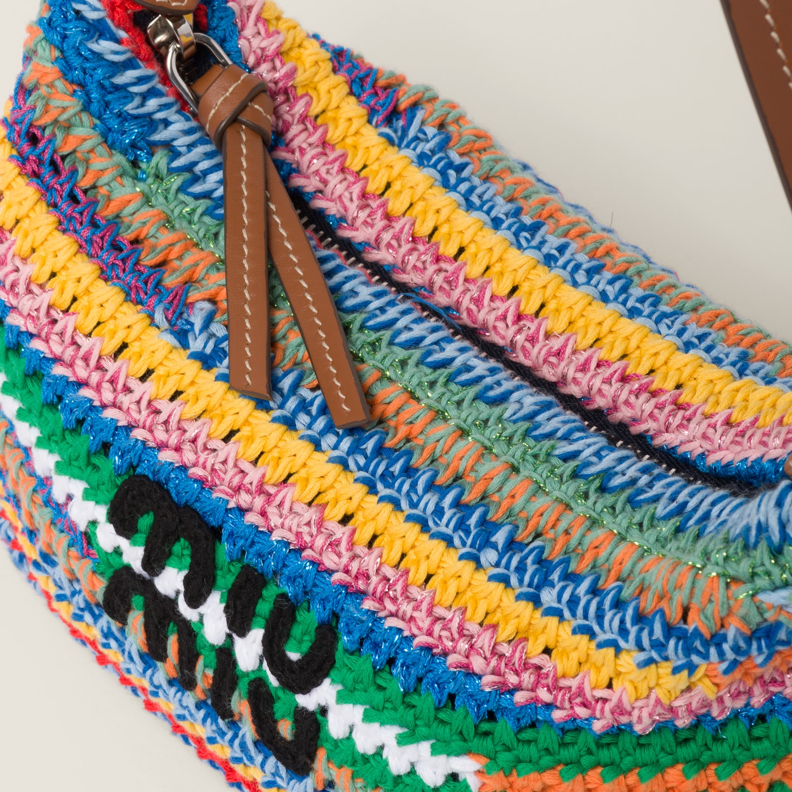 Multicolored Crochet Pouch | Miu Miu
