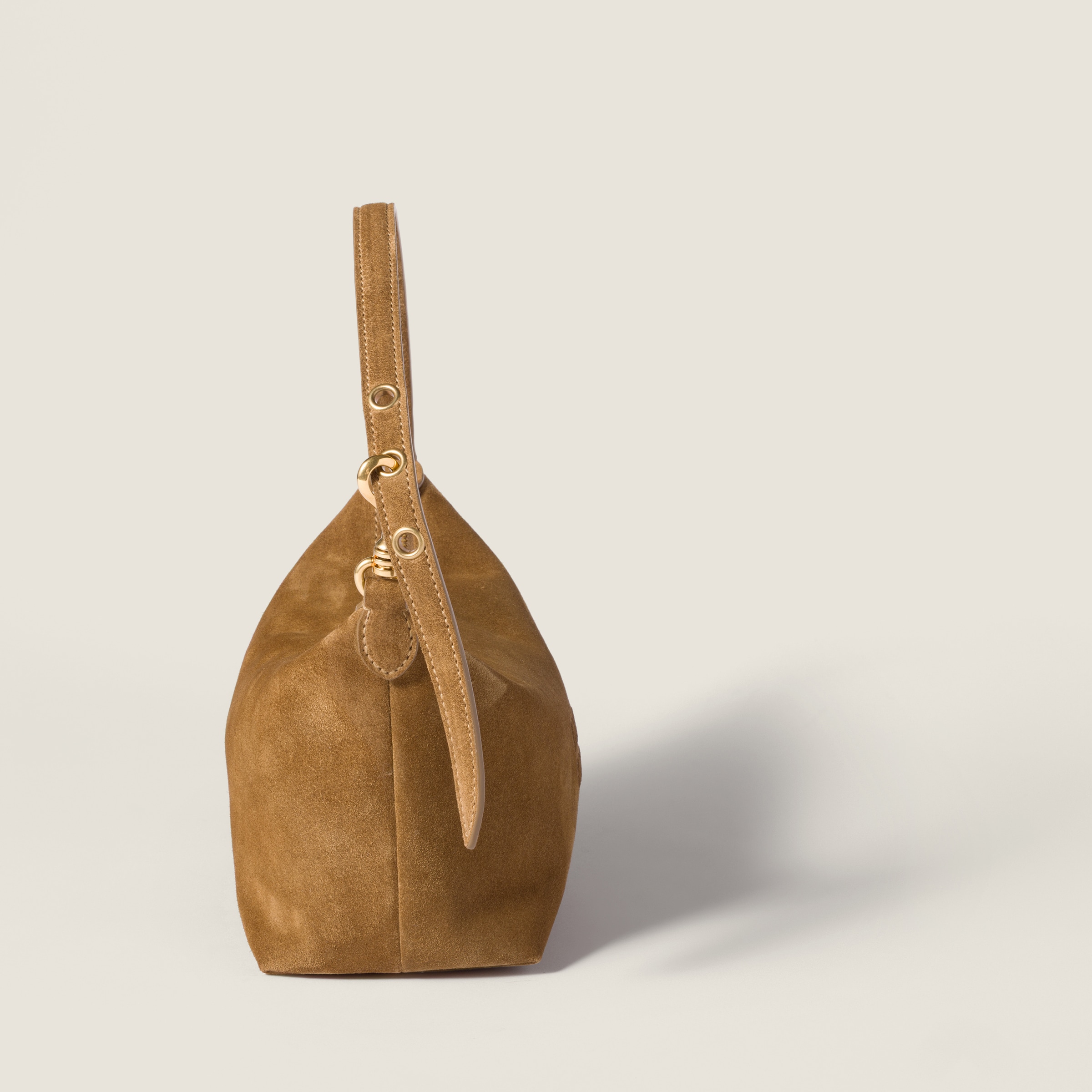 Olive Green Spirit Suede Pouch | Miu Miu - Japan