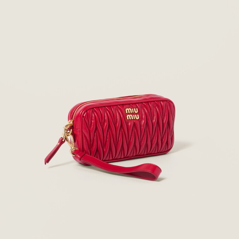 Matelassé納帕軟皮萬用袋 紅色 | Miu Miu