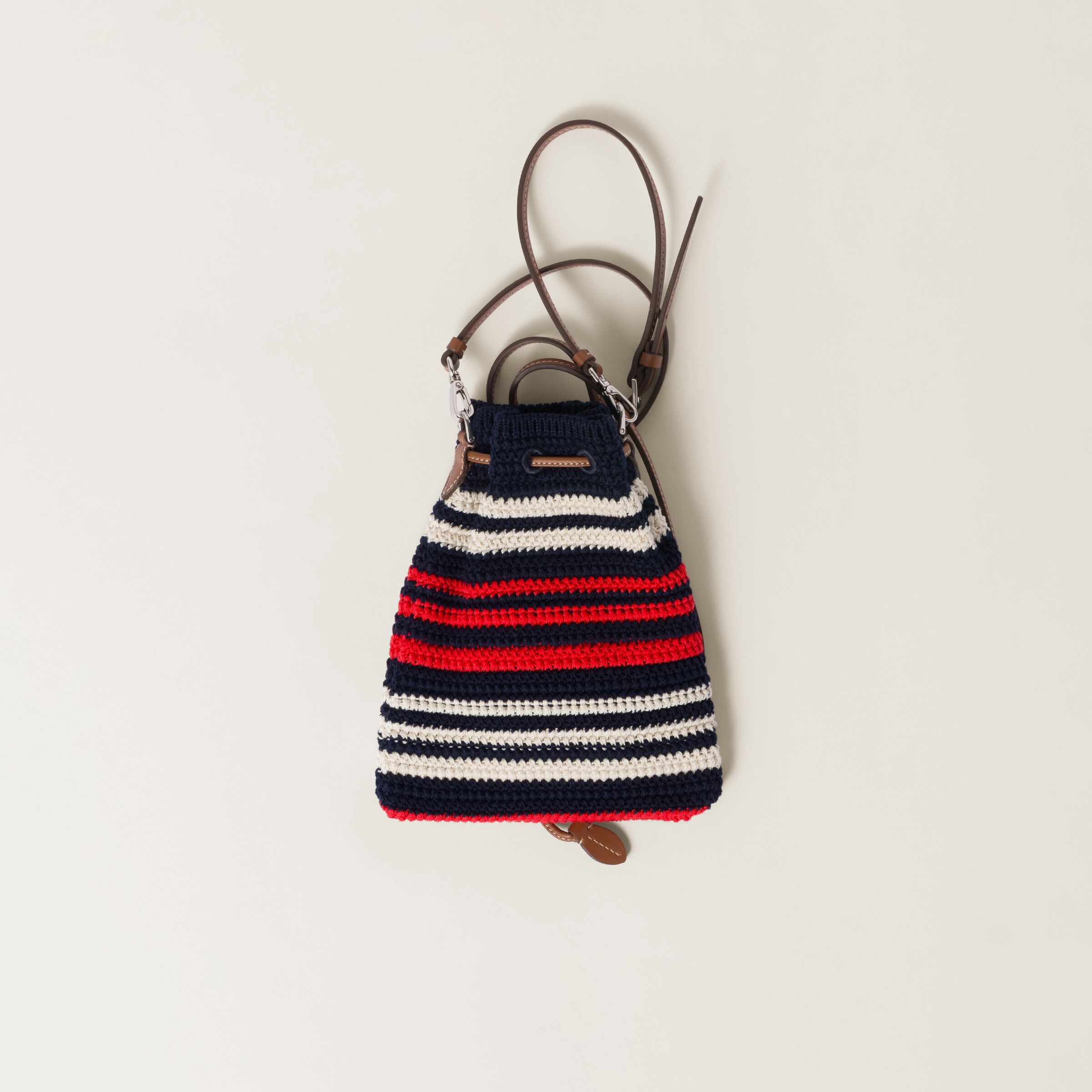 Blue/red/white Crochet Mini-bag | Miu Miu