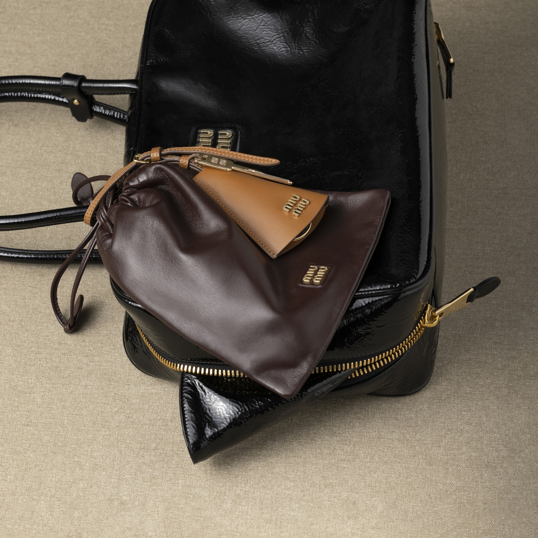 Briarwood Aventure Nappa Leather Top-handle Bag | Miu Miu