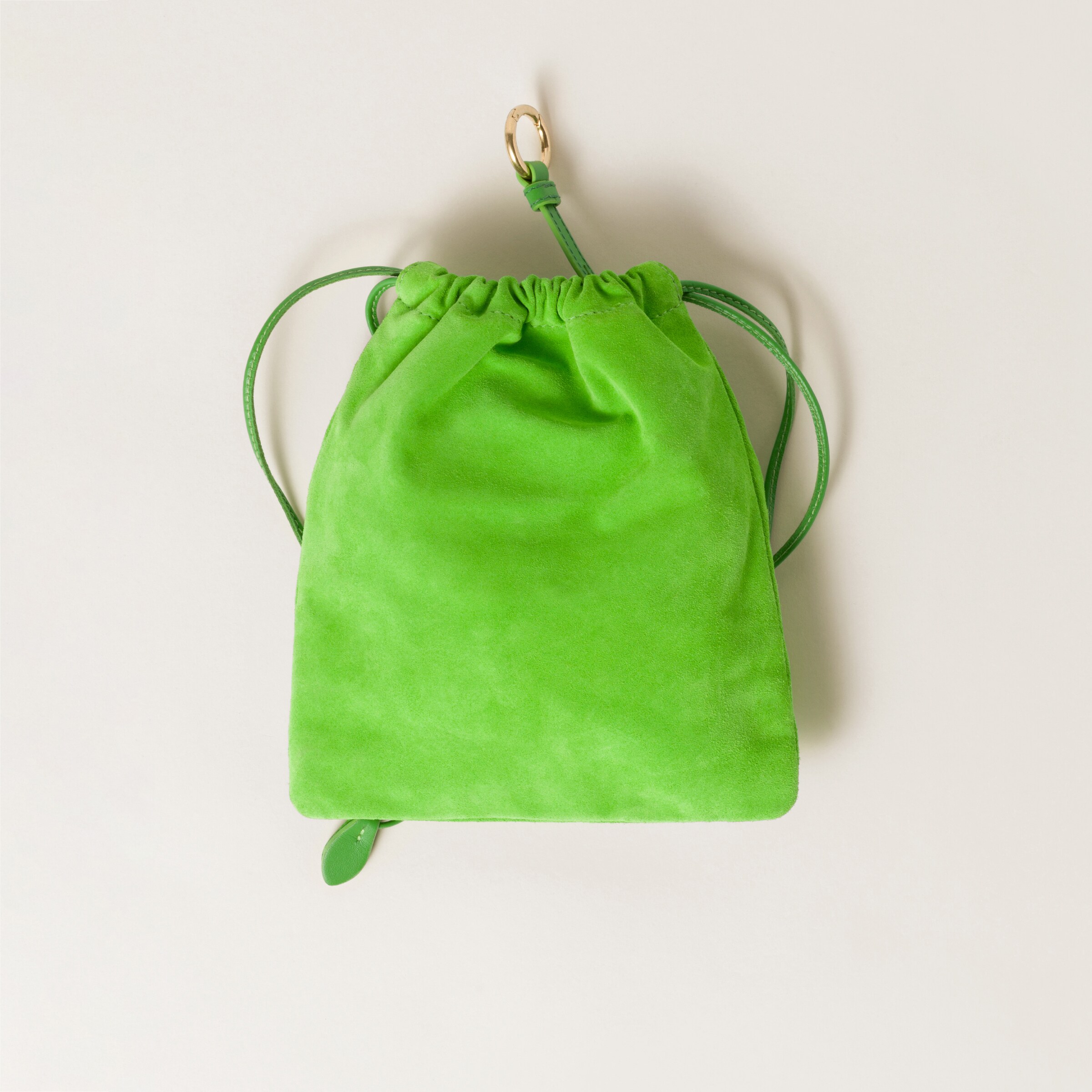 Apple Green Suede Pouch | Miu Miu