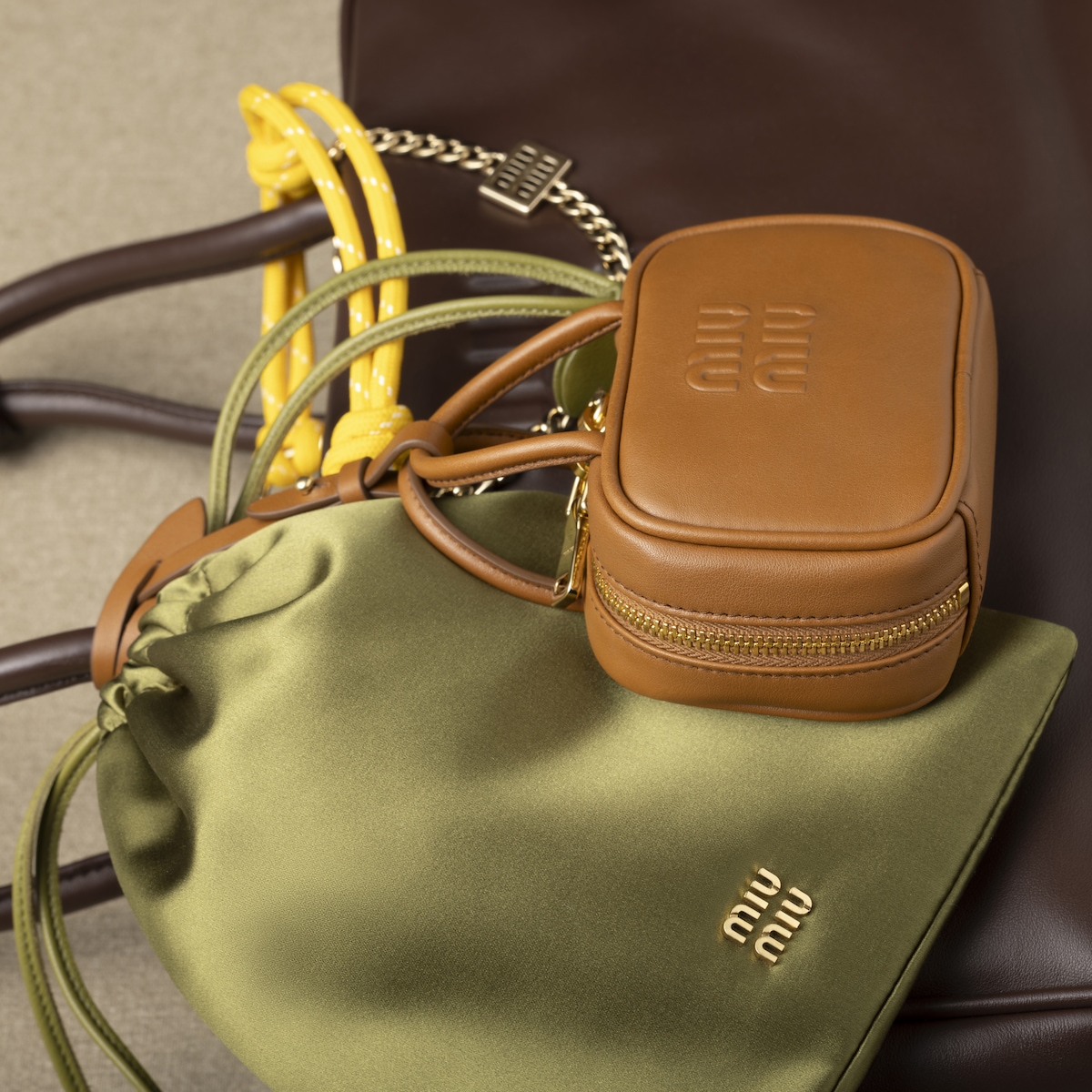 Black Leather Beau Bag | Miu Miu