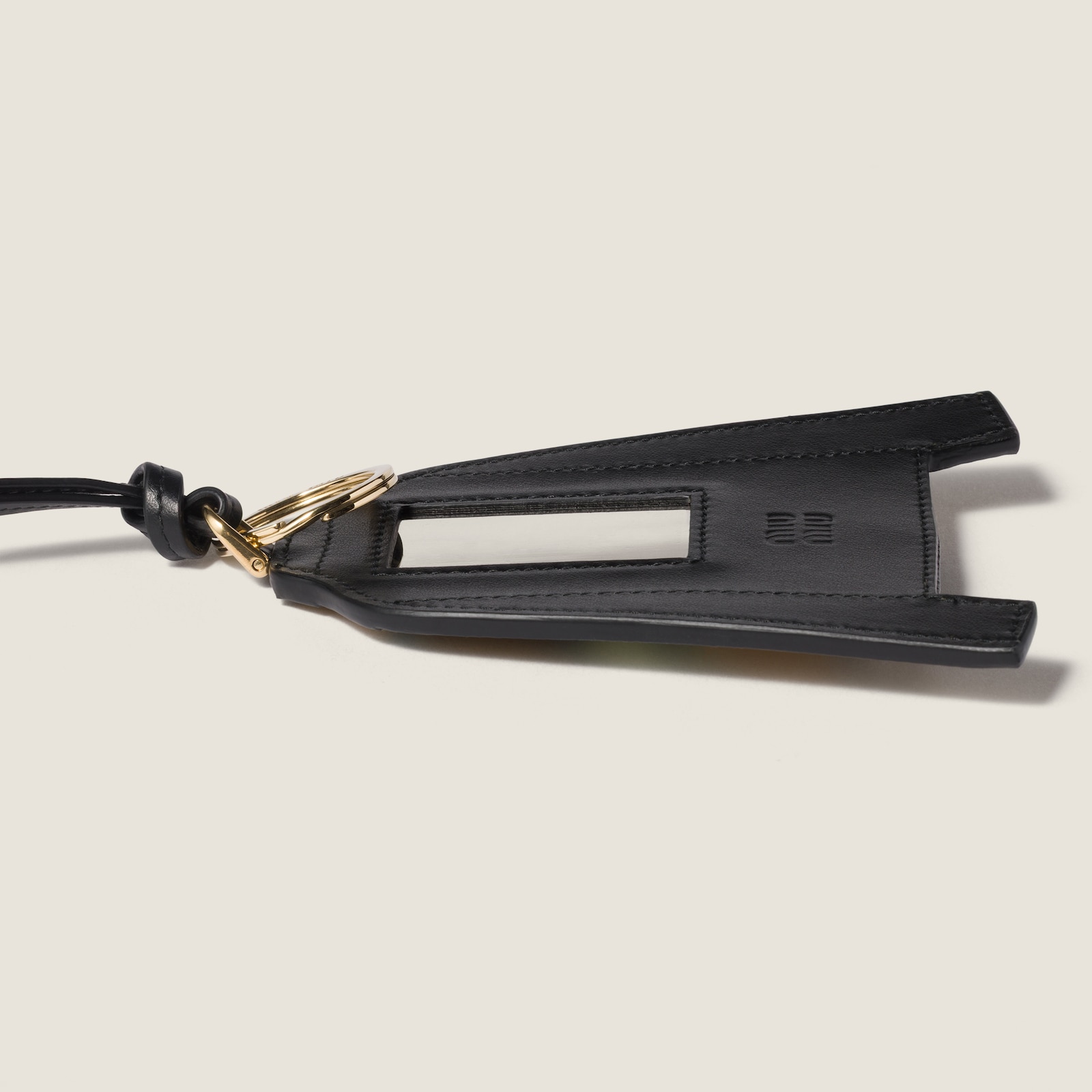 Mustard Leather Key Ring Trick | Miu Miu - United States