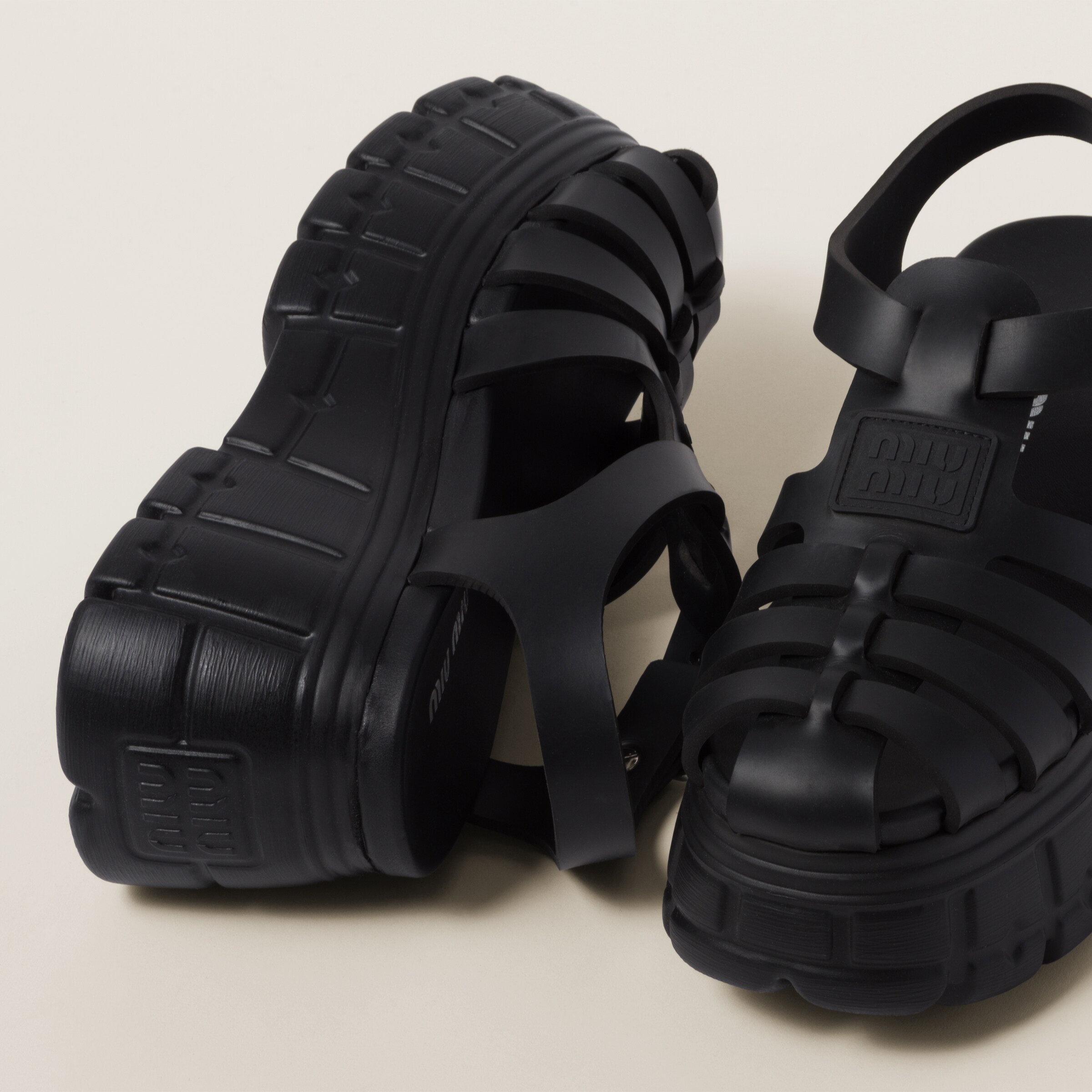 Black Eva Platform Sandals | Miu Miu