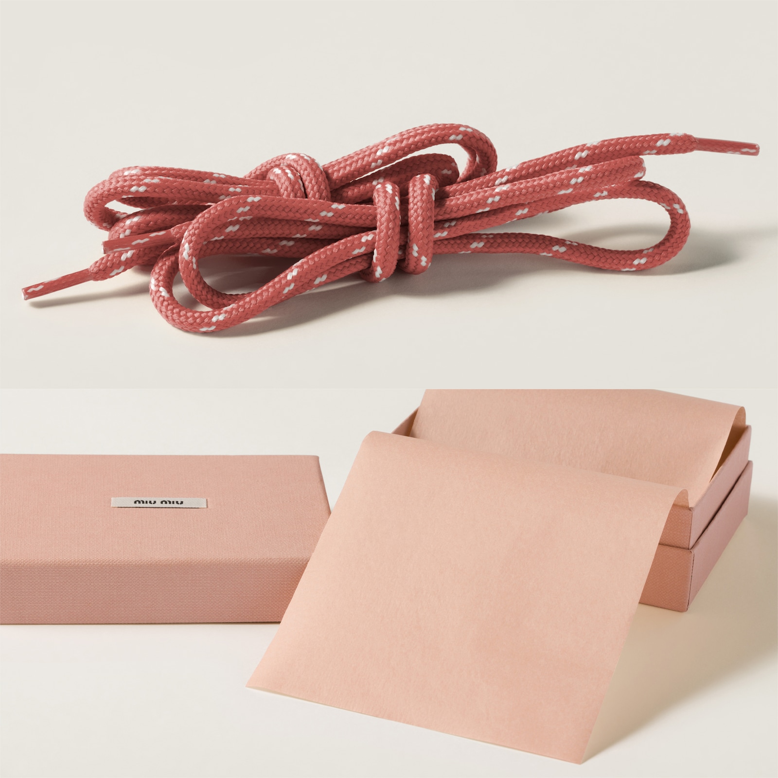 Tamaris/white Two-tone Cord Laces | Miu Miu - United States