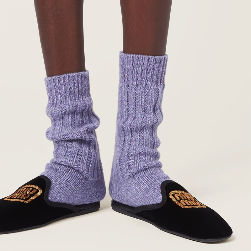 Wisteria Wool And Cashmere Socks | Miu Miu