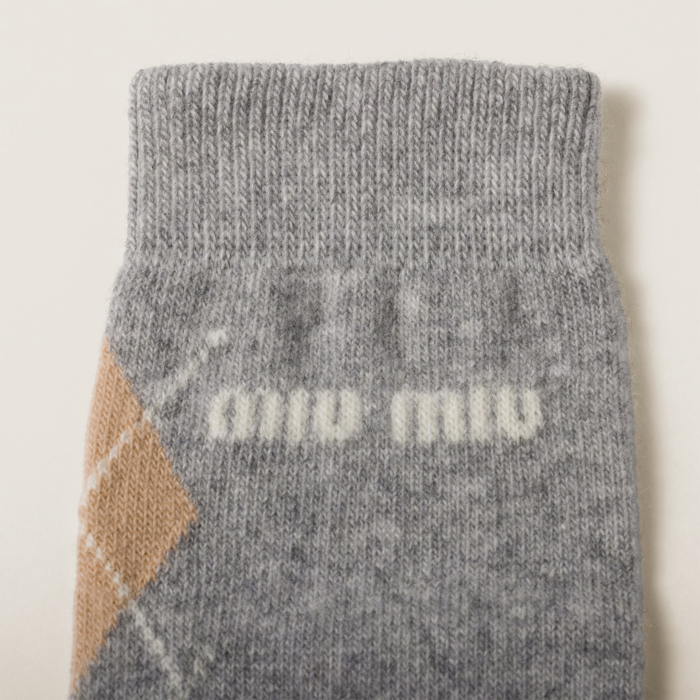 Slate Gray Wool And Cashmere Socks | Miu Miu