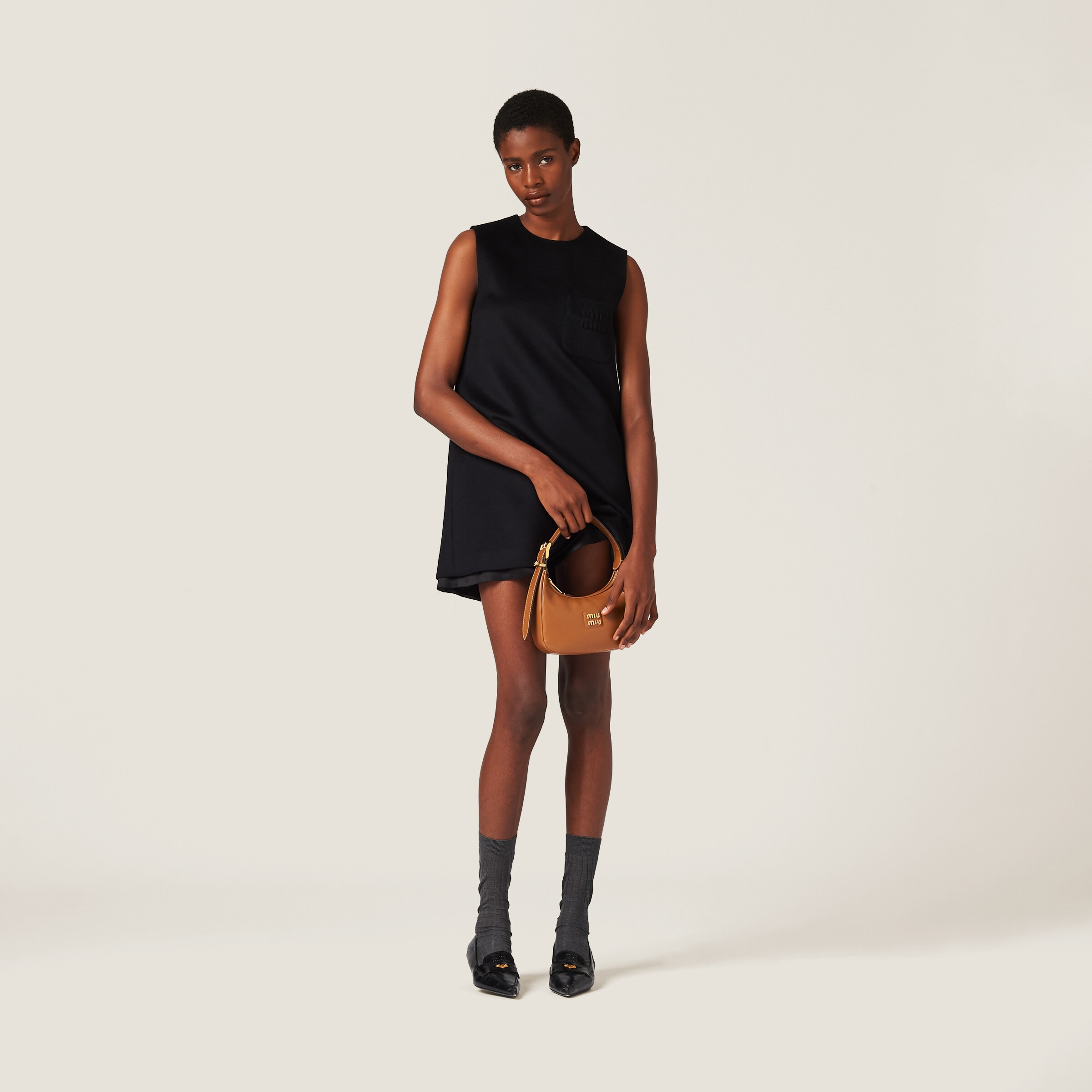 Black Velour Mini-dress | Miu Miu