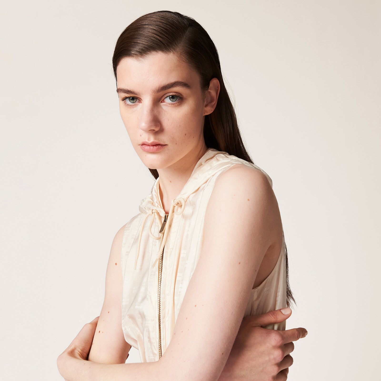 Ivory Nylon Mini-dress | Miu Miu
