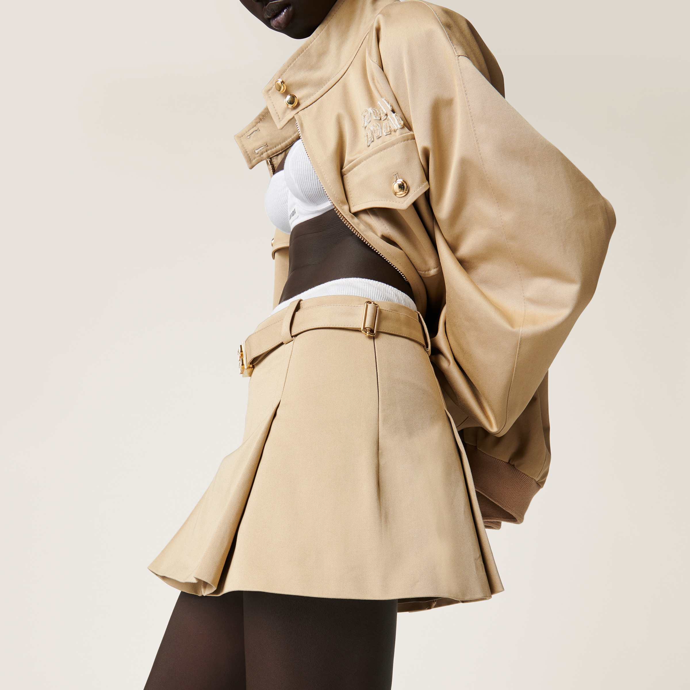 Cord Chino Miniskirt Miu Miu
