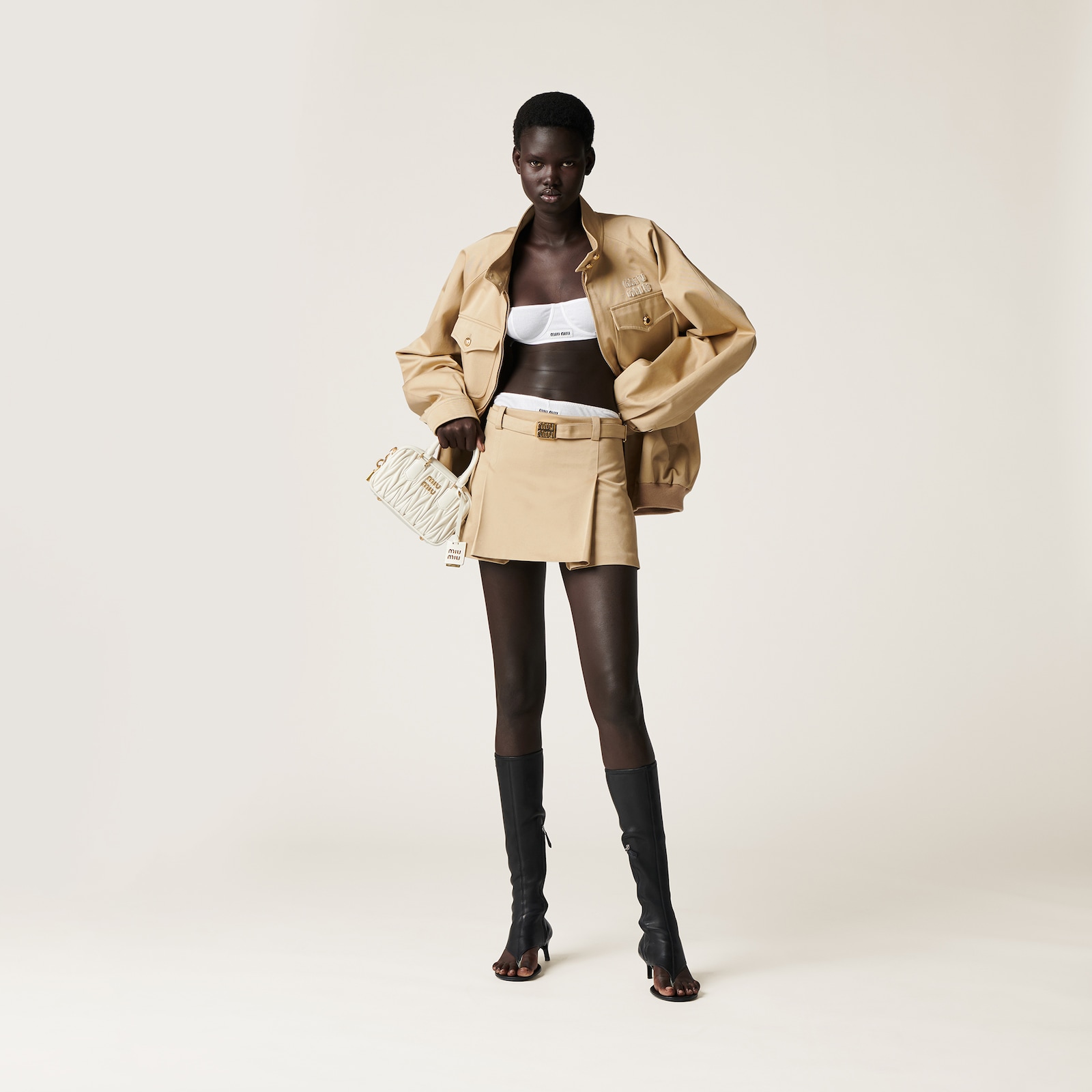 Cord Chino Miniskirt Miu Miu