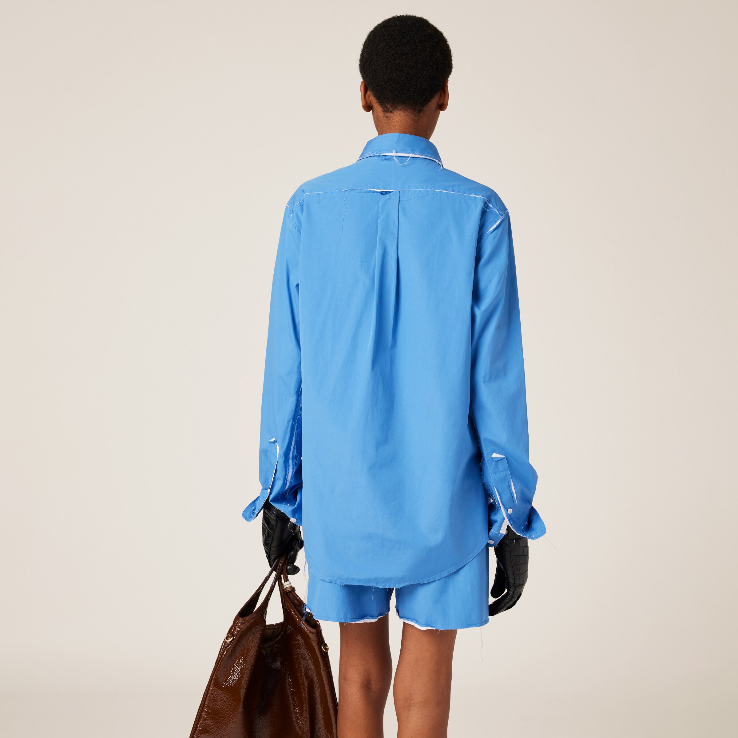 Periwinkle Blue Poplin Shirt | Miu Miu