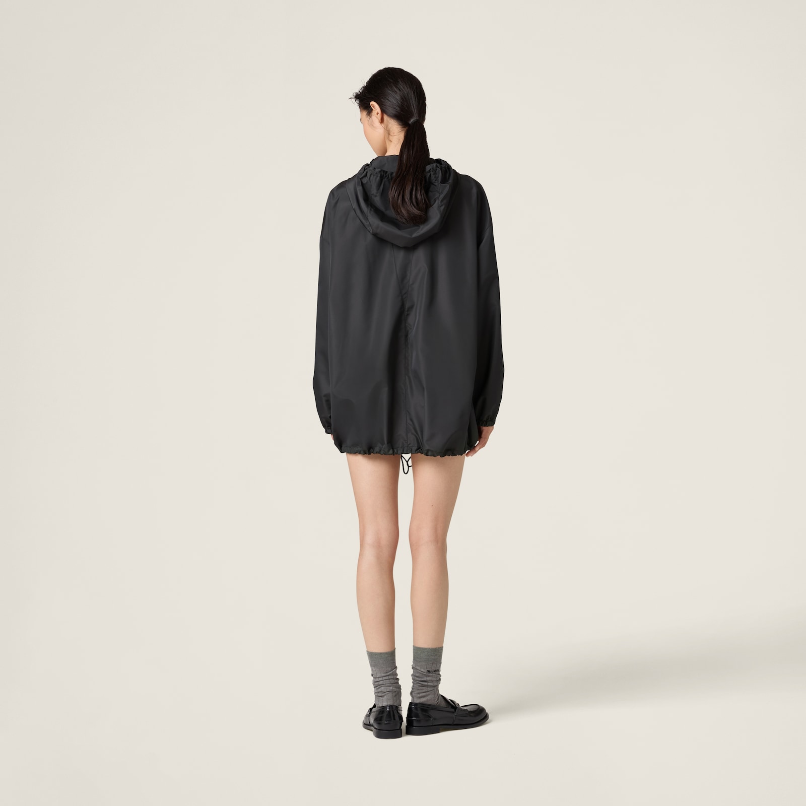 Black Technical Fabric Blouson Jacket | Miu Miu