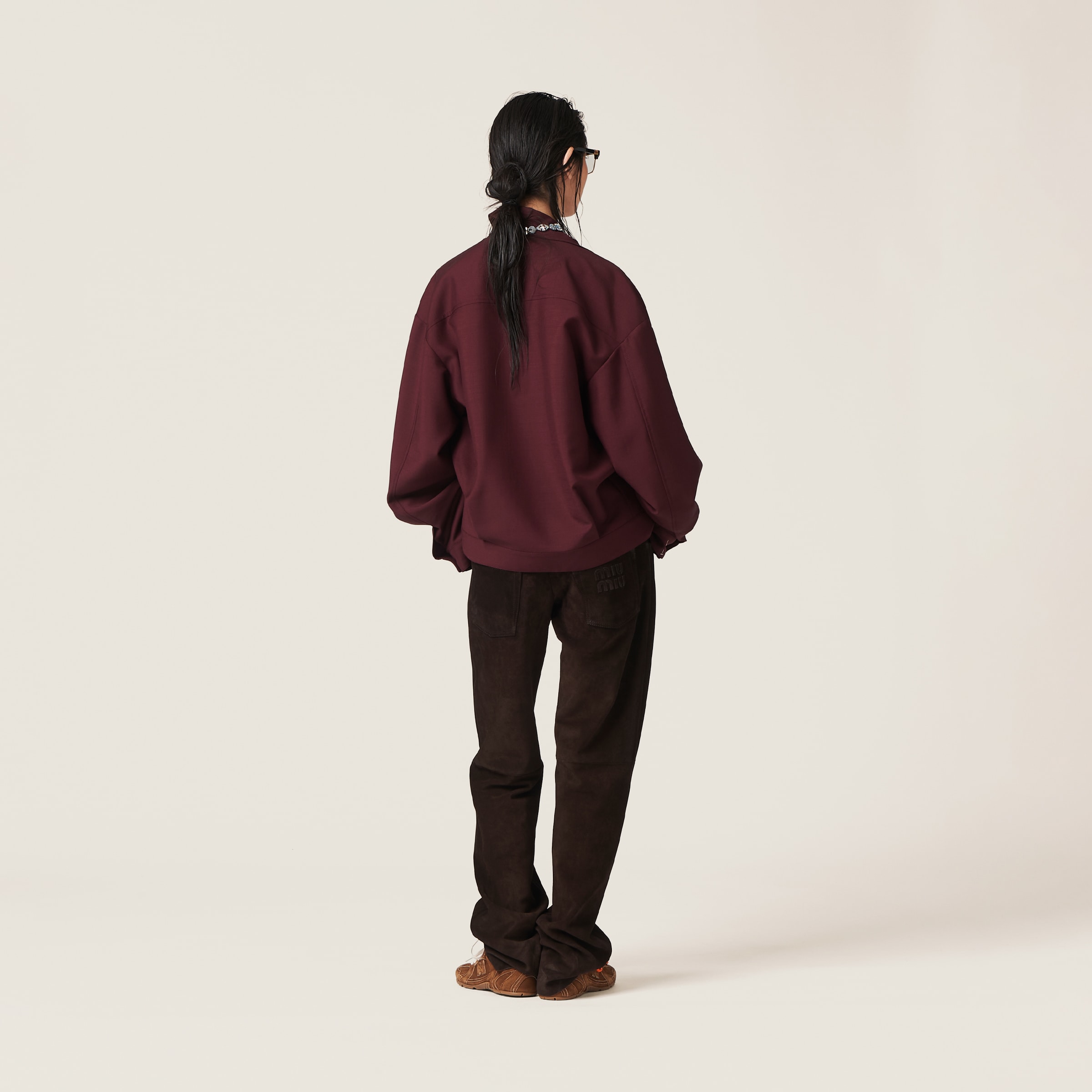 Amaranth Red/maize Yellow Mohair Blouson Jacket | Miu Miu Amaranth Red/maize Yellow Mohair Blouson Jacket | Miu Miu
