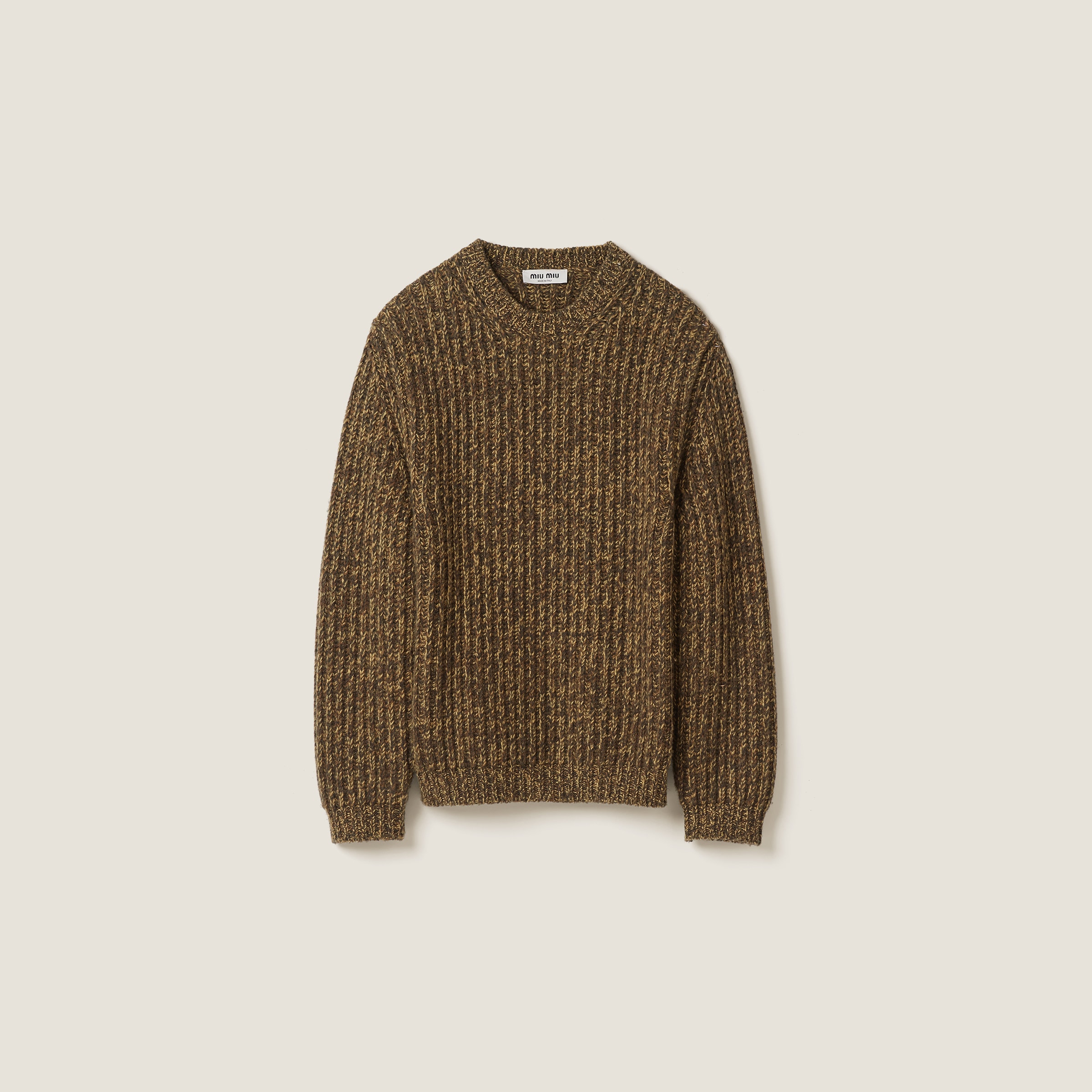 Olive Green Wool And Cashmere Sweater | Miu Miu