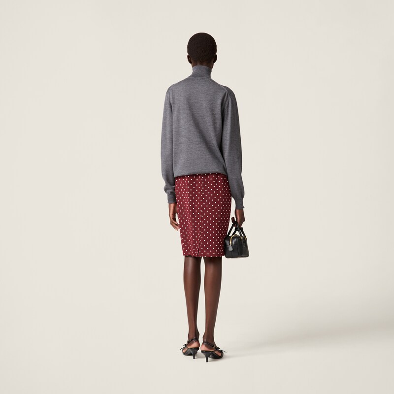 Slate Gray Wool Sweater | Miu Miu