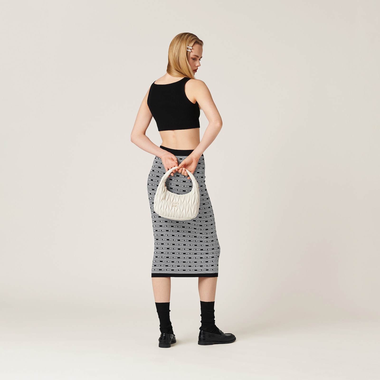 Black Viscose Top | Miu Miu