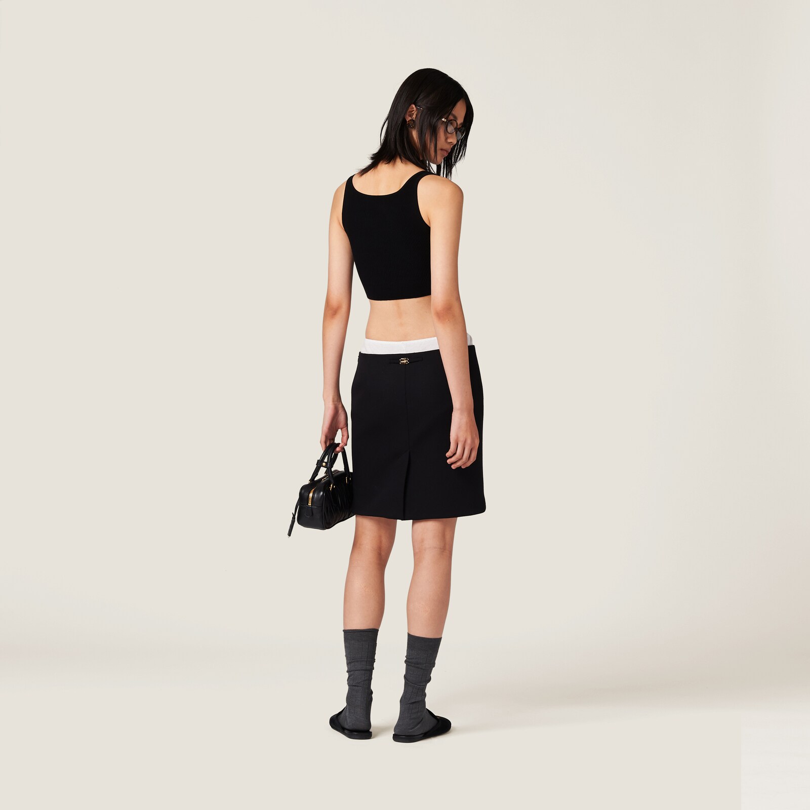 Black Viscose Top | Miu Miu