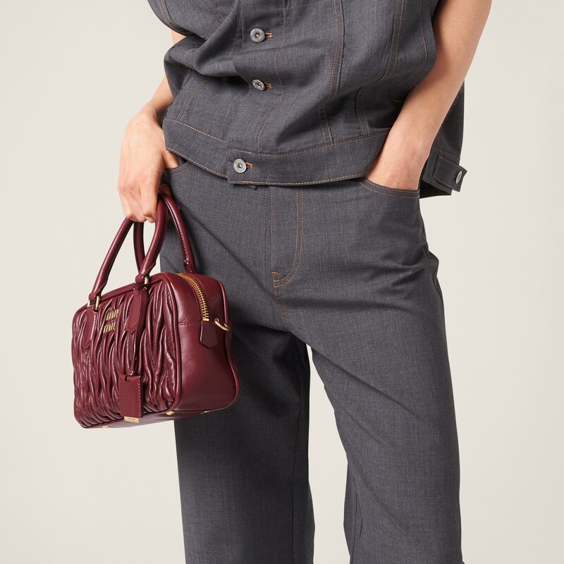 Slate Gray Light Wool Pants | Miu Miu