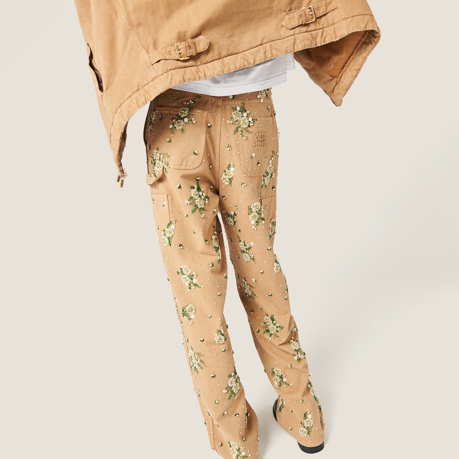 Cord Garment-dyed Gabardine Pants | Miu Miu