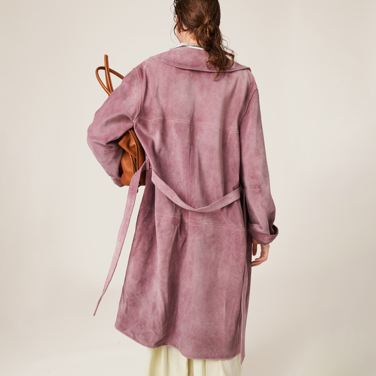 Raspberry Suede Coat | Miu Miu
